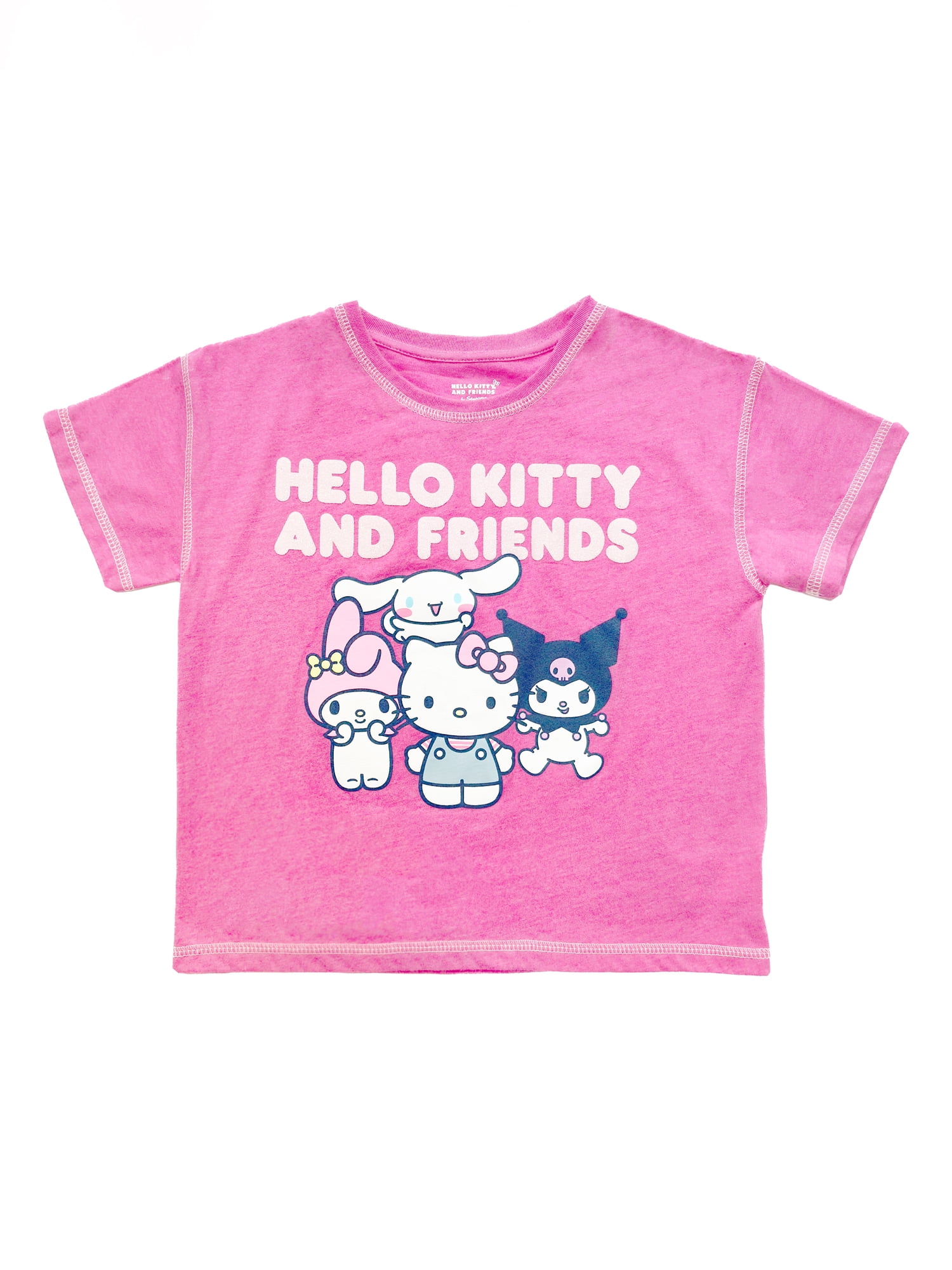 Hello Kitty & Friends Girls Graphic T-Shirt, Sizes 4-16 - Walmart.com