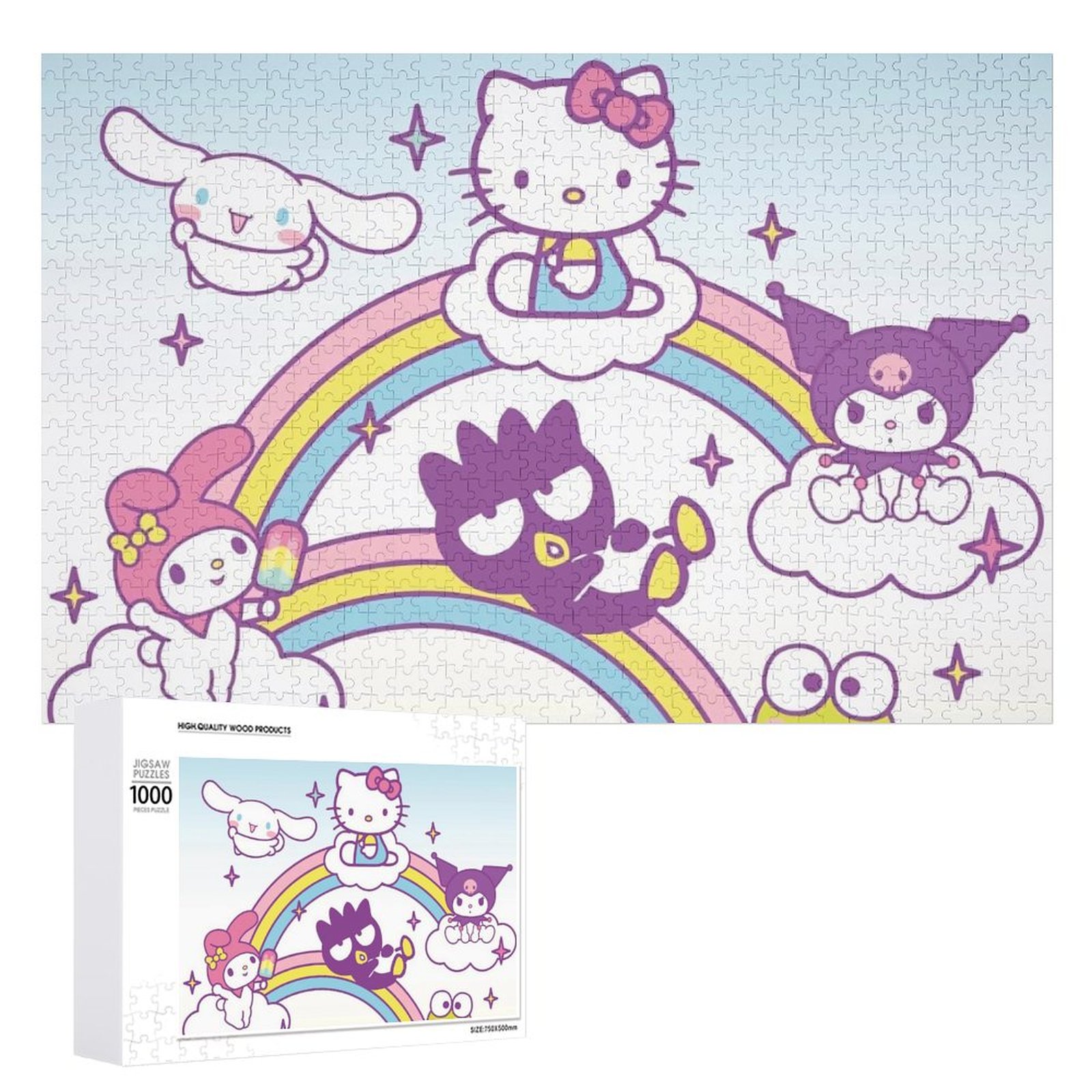 Hello Kitty And Friends Glow-In-The-Dark Jigsaw Puzzles for Adults 1000 ...