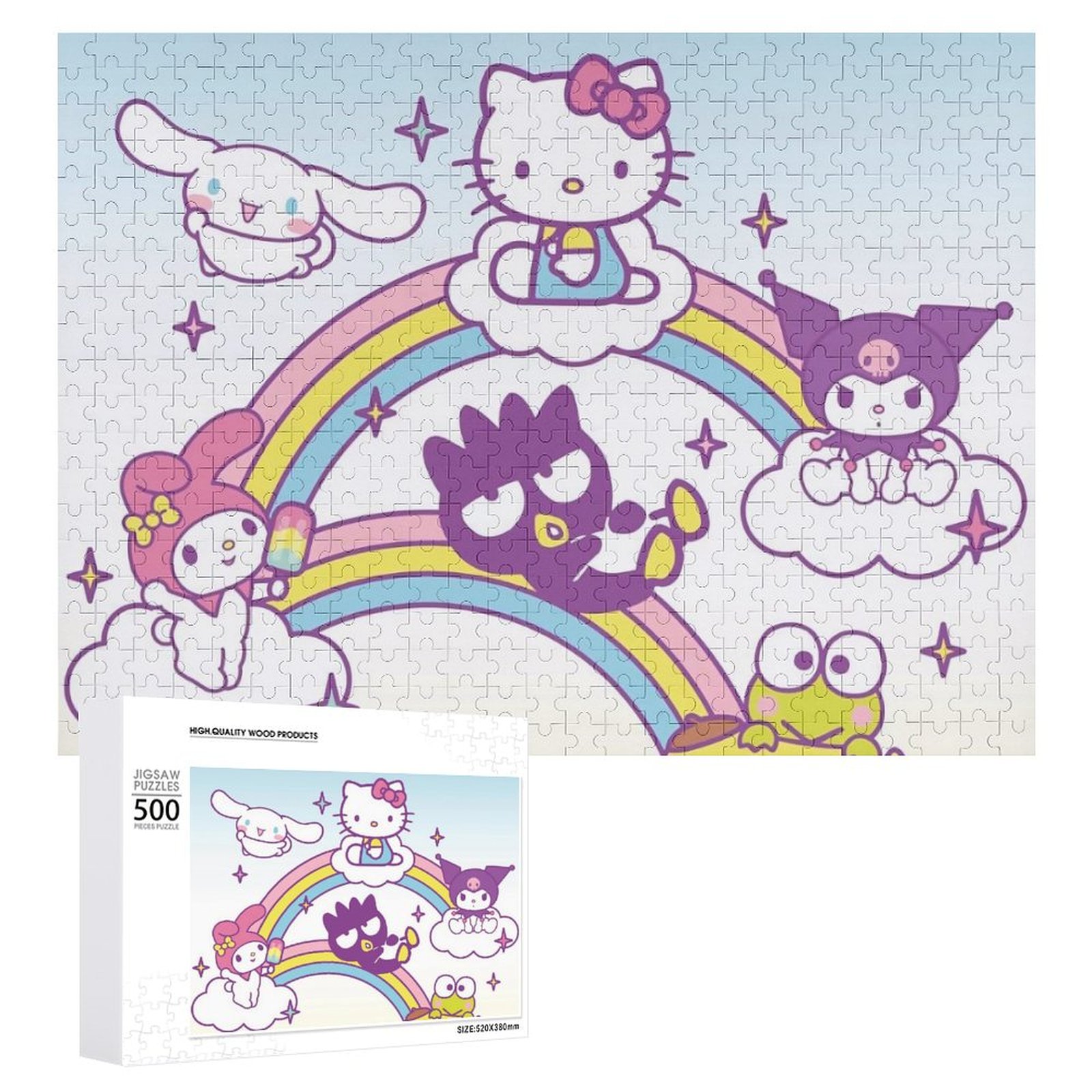 Hello Kitty And Friends Glow-In-The-Dark Puzzles,Puzzles for Adults 500 ...
