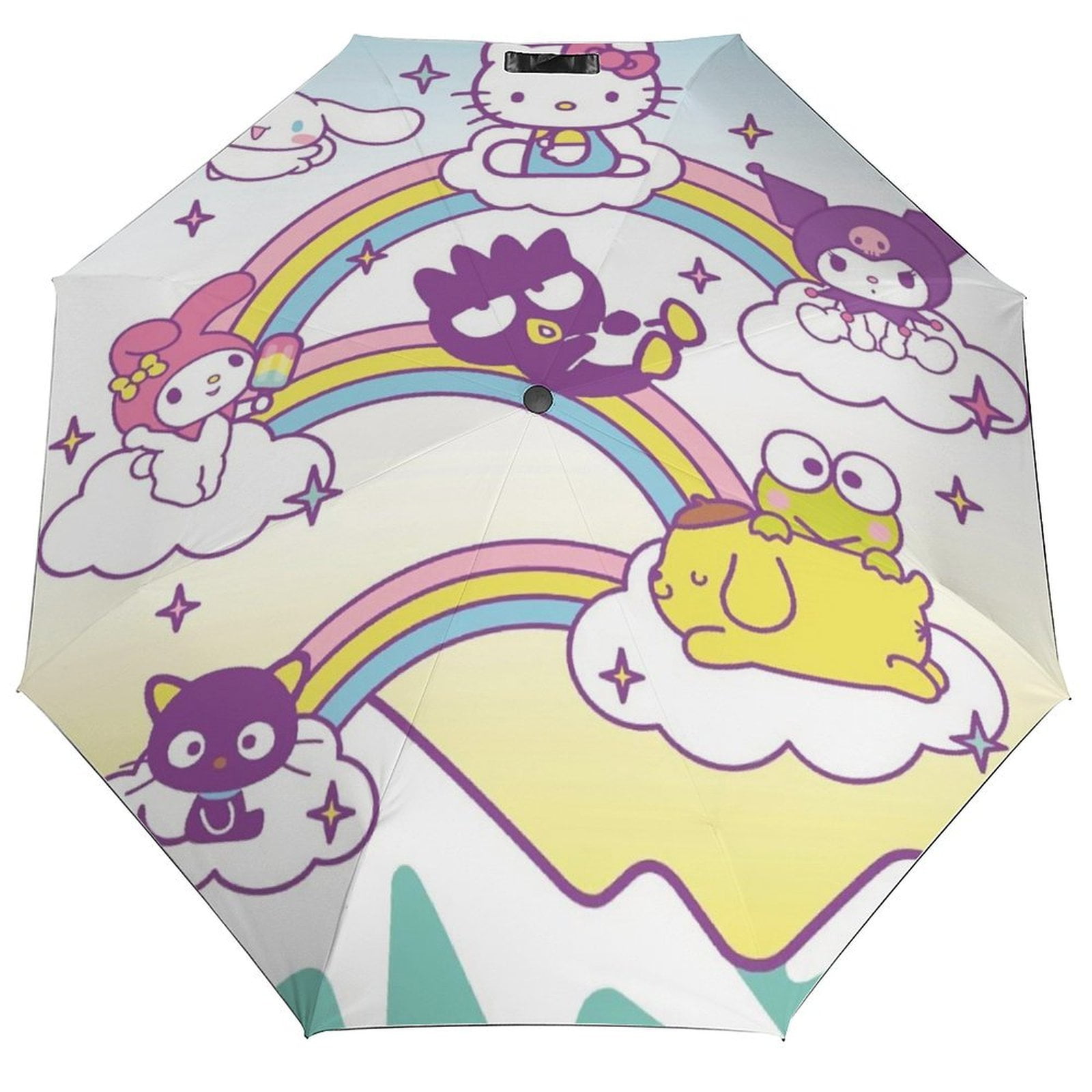 Hello-Kitty And Friends Glow-In-The-Dark Umbrella,Travel Umbrella Mini ...