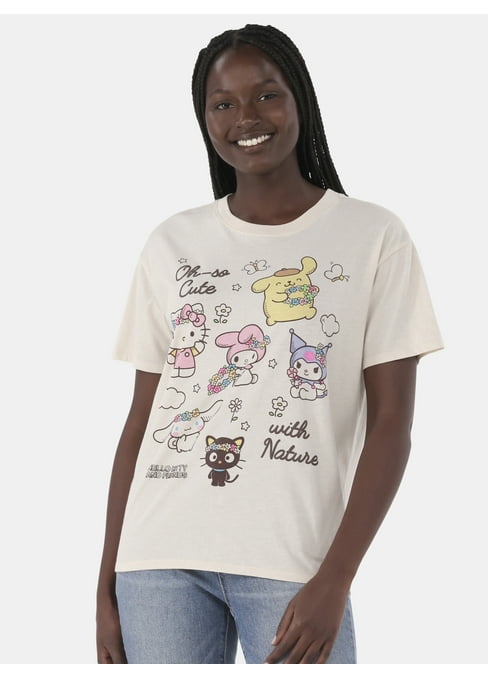 Hello Kitty Women's Graphic Tee with Short Sleeves, Sizes XXS-XXL ...