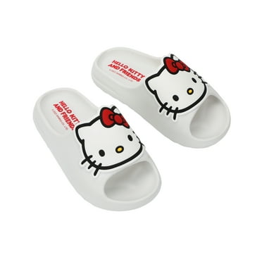 Hello Kitty Women's Slides-Small, Sanrio Character Toss Floral, Cloud ...