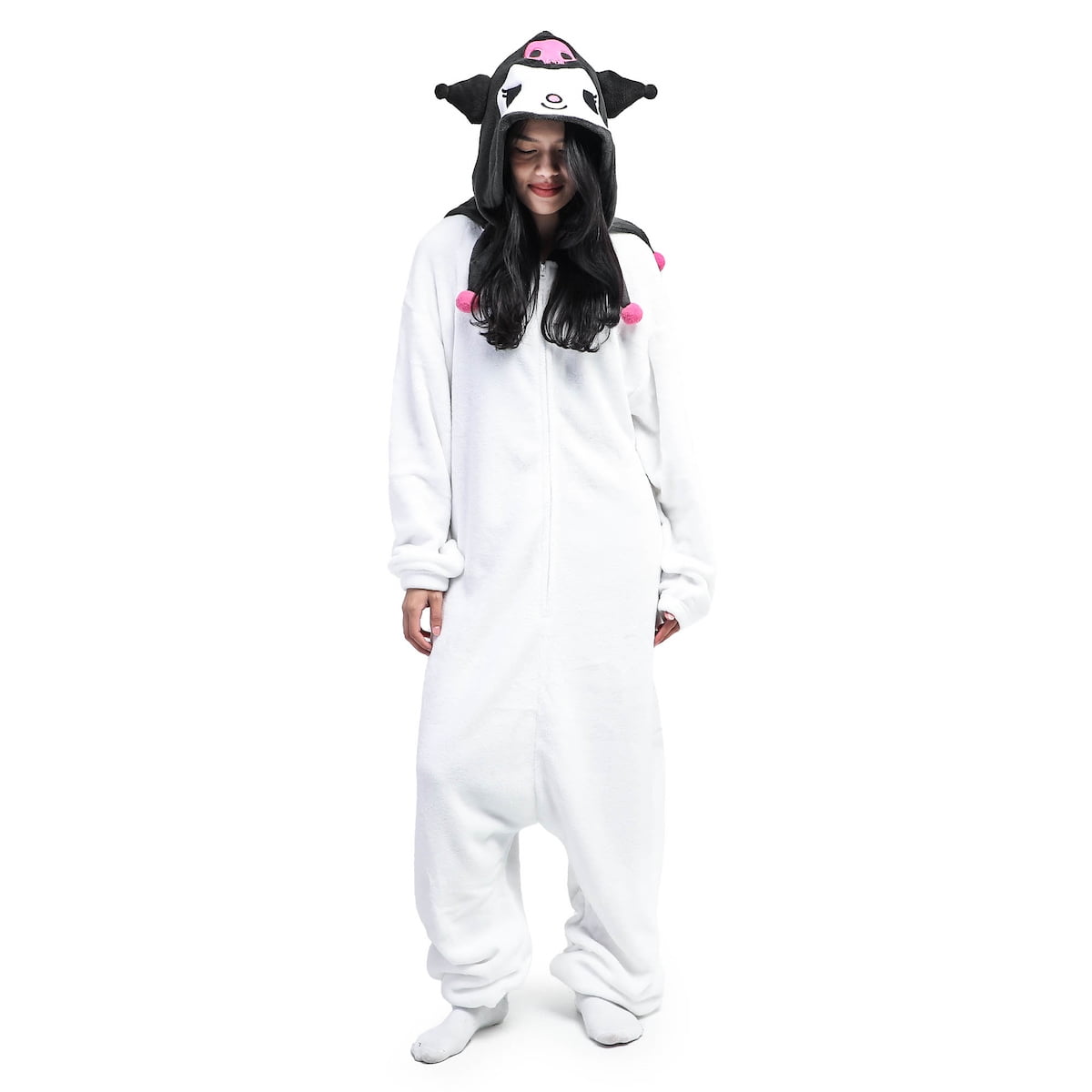 Hello Kitty Hooded Kigurumi Cosplay Onesie Costume Union Suit-Medium ...
