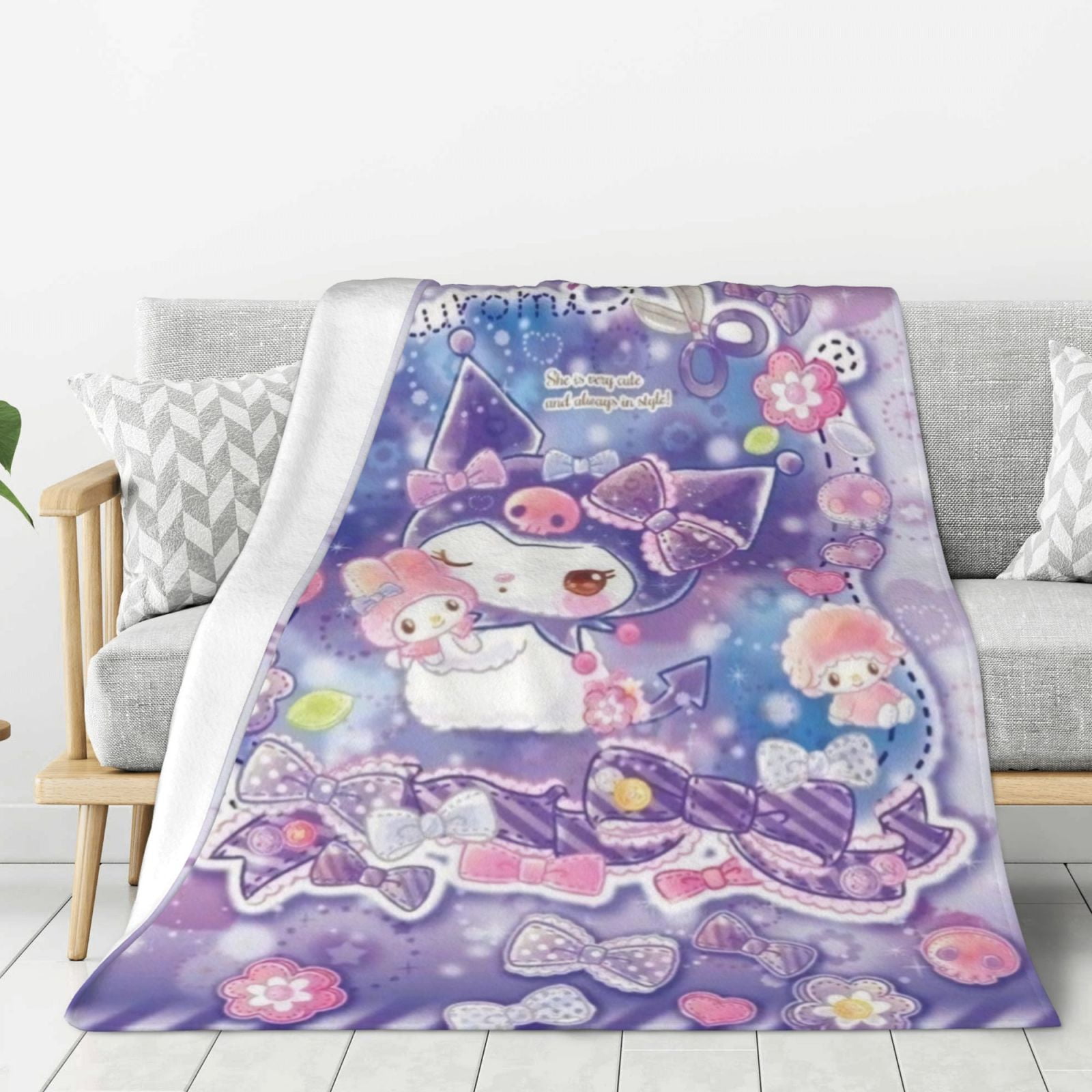 Hello Kitty and Friends Kuromi Cooling Blanket,Throw Blanket,Fleece ...