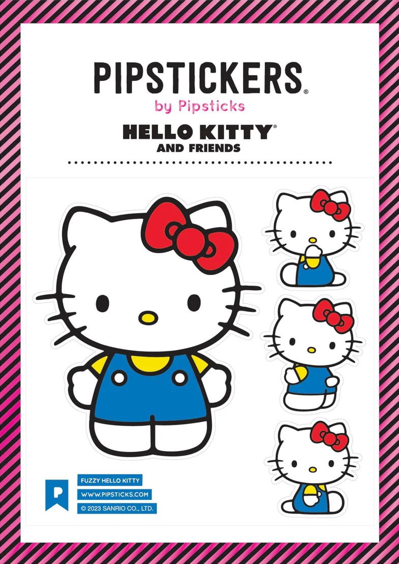 Hello Kitty & Friends Pipstickers Fuzzy Hello Kitty Sticker Set ...