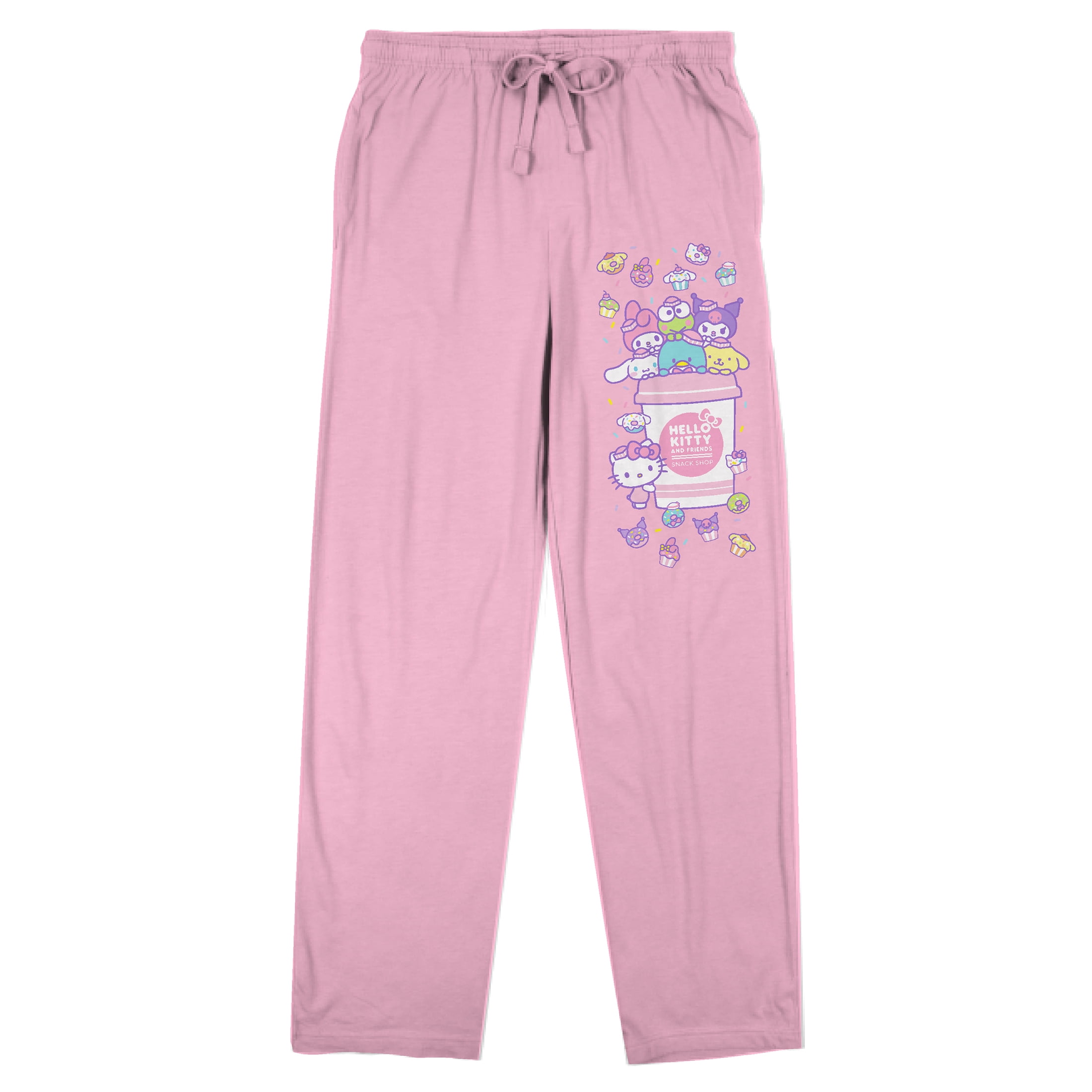 Hello Kitty & Friends Snack Shop Women's Pink Sleep Pajama Pants ...