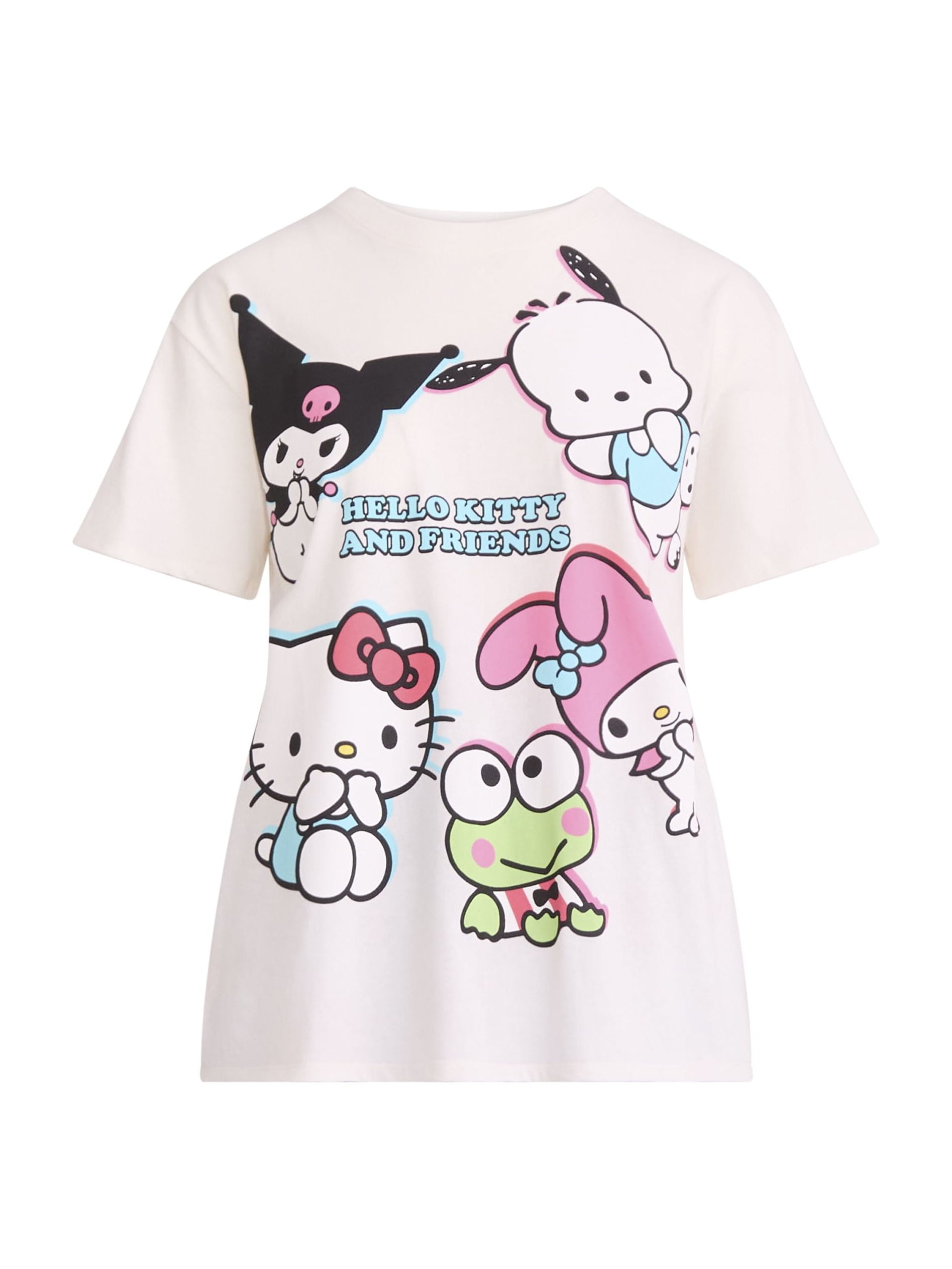 Hello Kitty & Friends Women's Graphic Tee with Short Sleeves, Sizes XXS ...