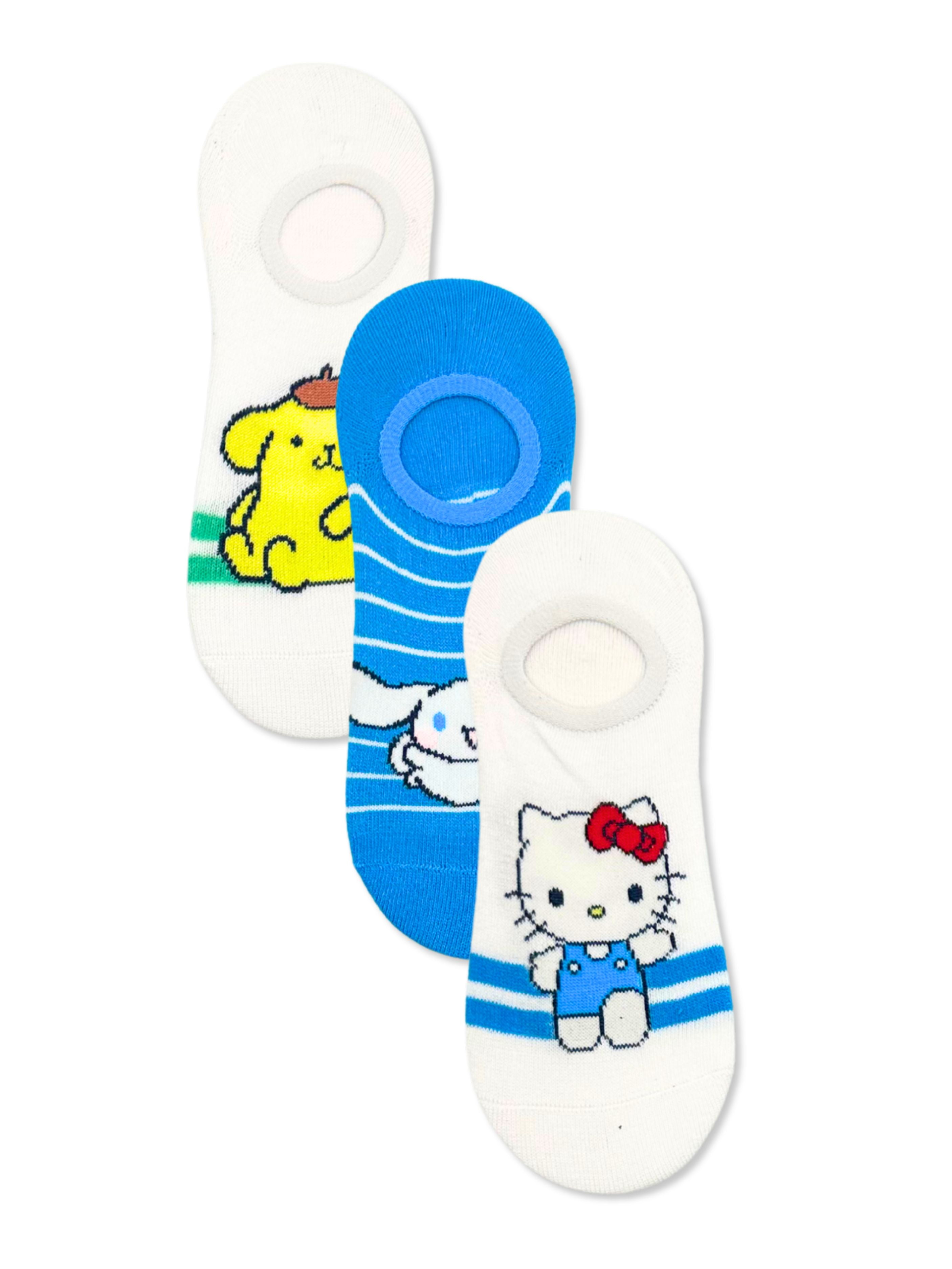 Hello Kitty & Friends Women's Scoop Liner Socks, 3-Pack, Size 4-10 ...