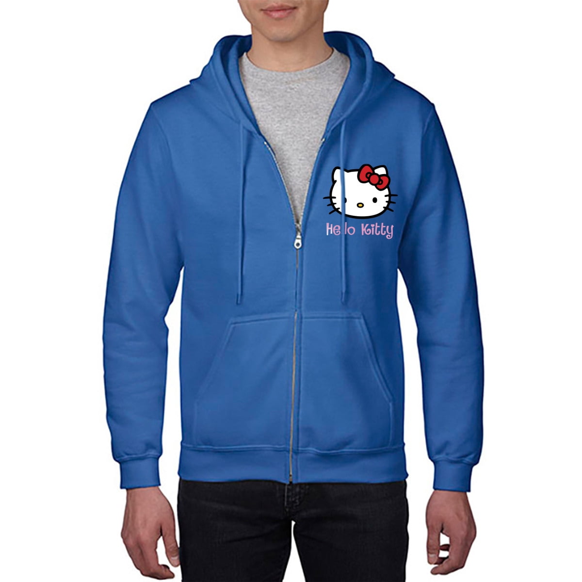 Hello Kitty Full Zip Hoodie Sweatshirt Anime Cool Graphic Top XL ...