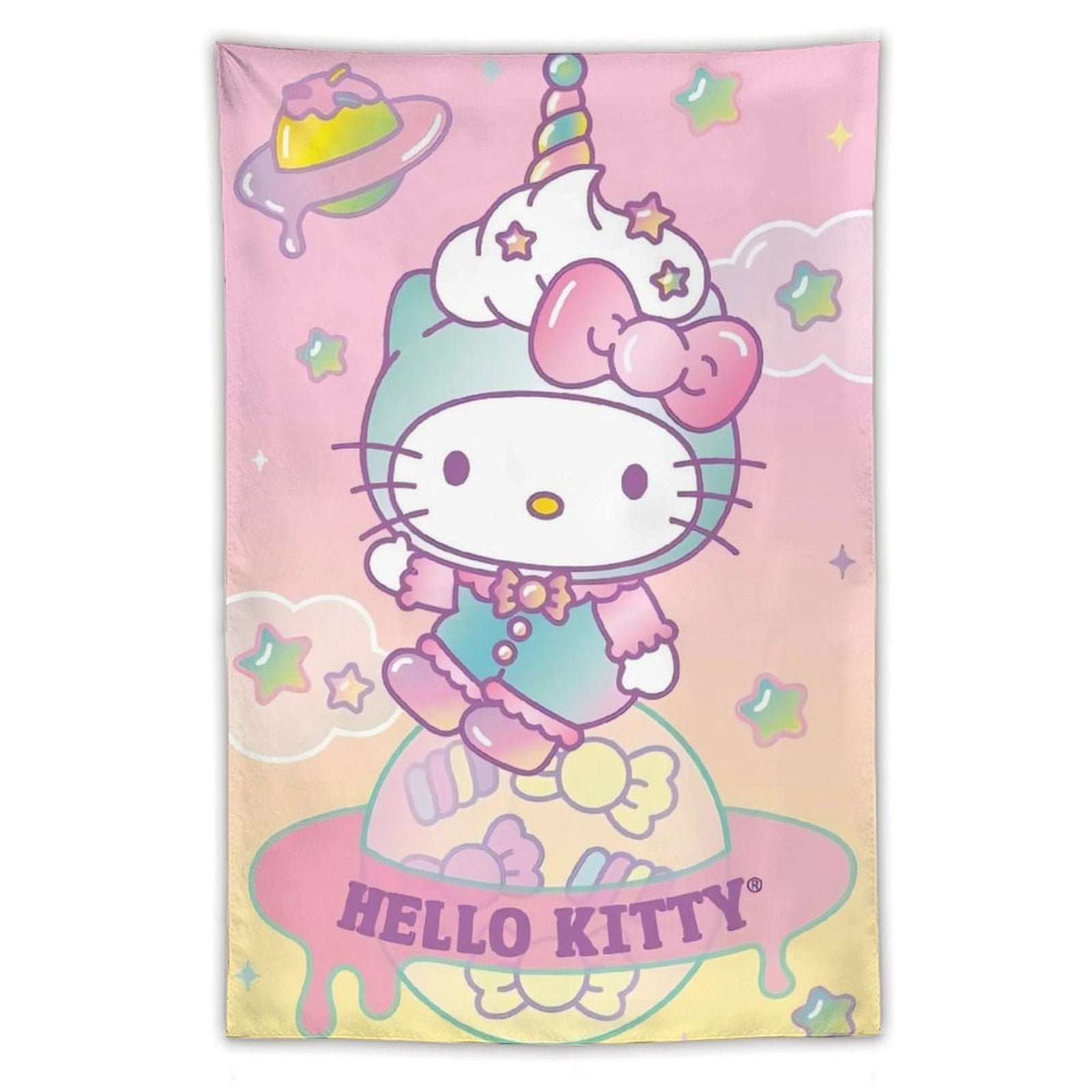 Hello Kitty Fun Tapestries Indoor Outdoor Wall Art Tapestries Bedroom ...
