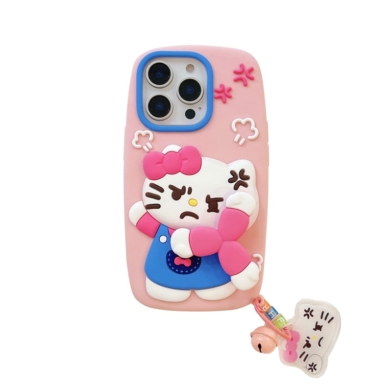 Hello Kitty Funny Phone Case For iPhone 16 Pro Max 15 14 Plus 13 12 3D ...
