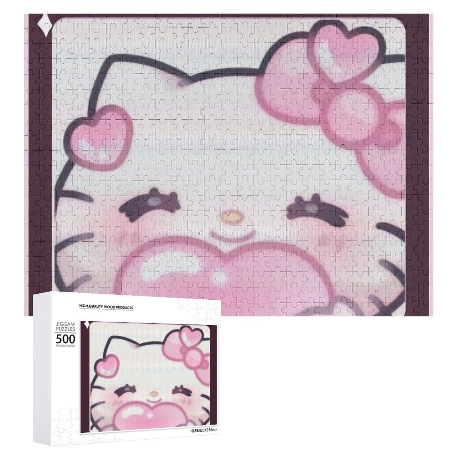 Hello Kitty Game Wallpaper Puzzles,Puzzles for Adults 500 Pieces,Wooden ...