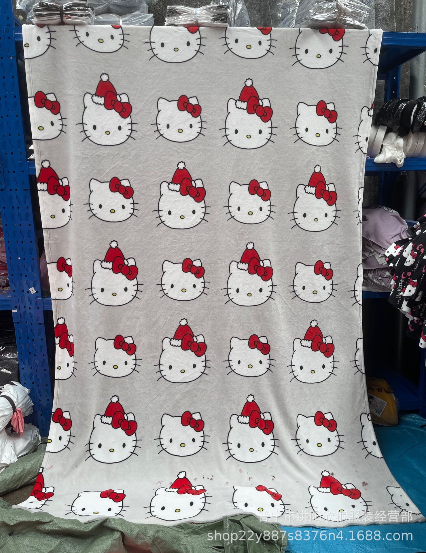 Hello Kitty Ghost Plush Sanrio Anime Cartoon Large Flannel Blanket Sofa ...