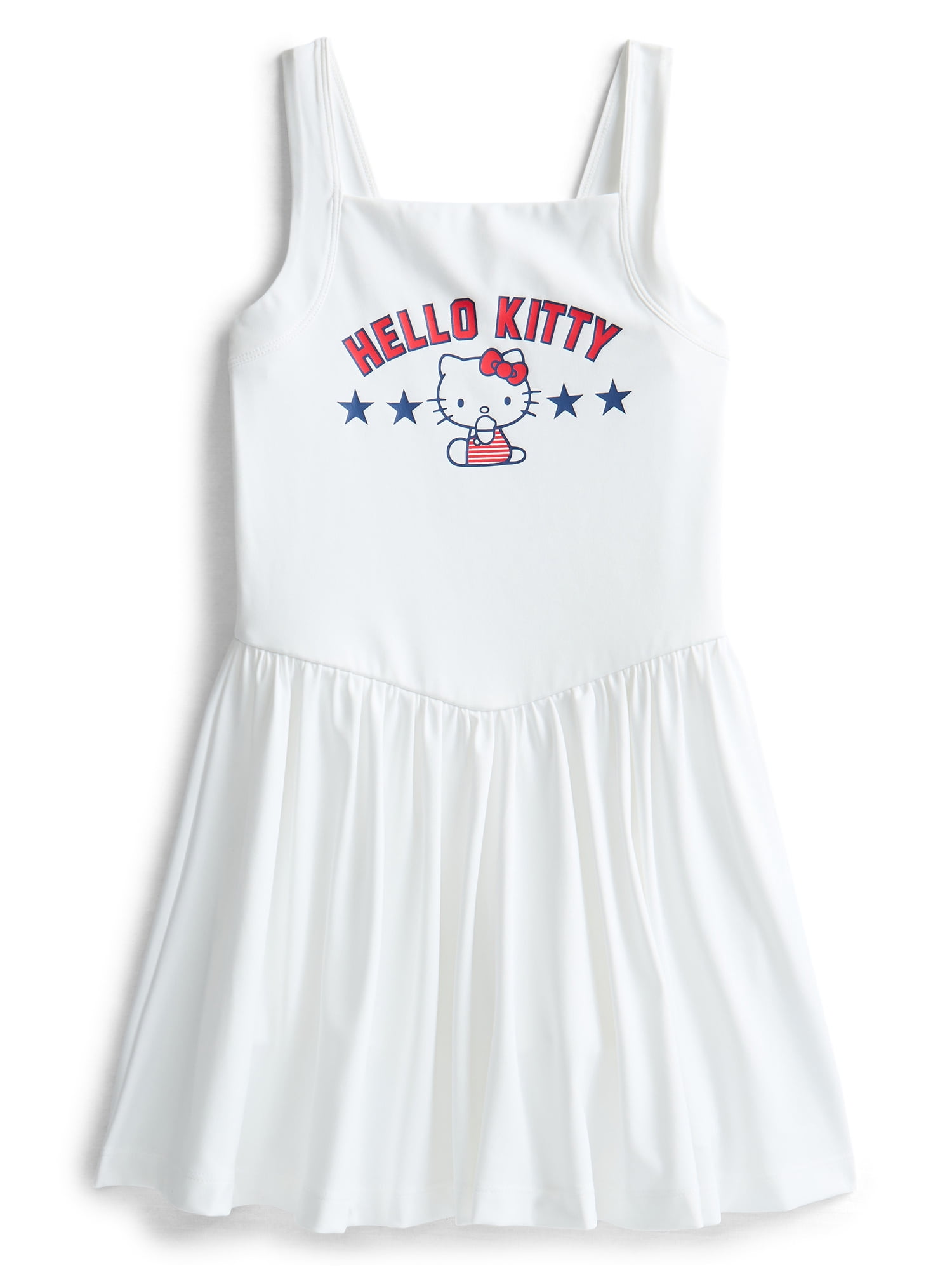 Hello Kitty Girls Active Sleeveless Dress with Built-In Shorts, Sizes 4 ...