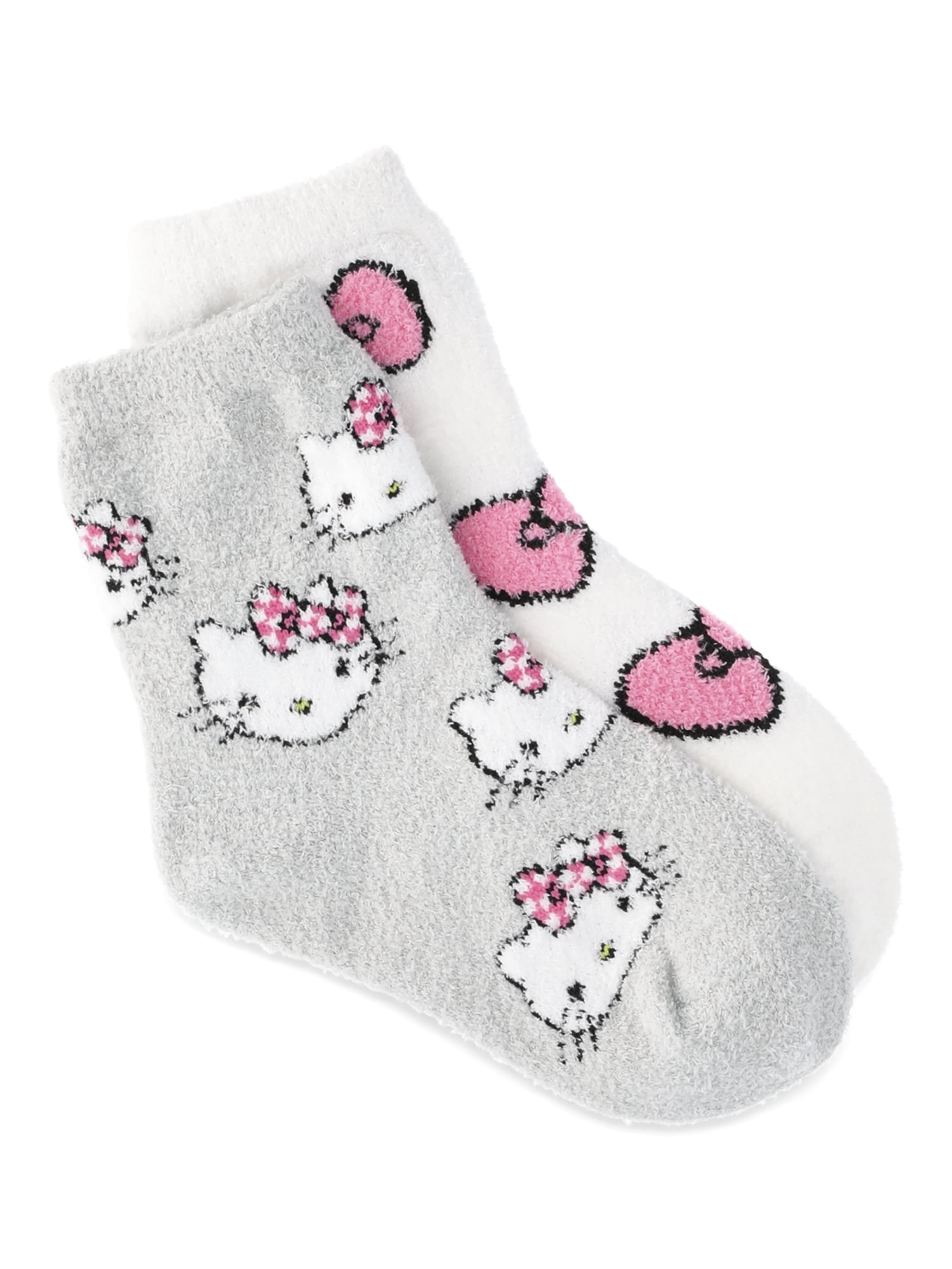 Hello Kitty Girls Cozy Socks, 2-Pack, Sizes S/M-M/L - Walmart.com