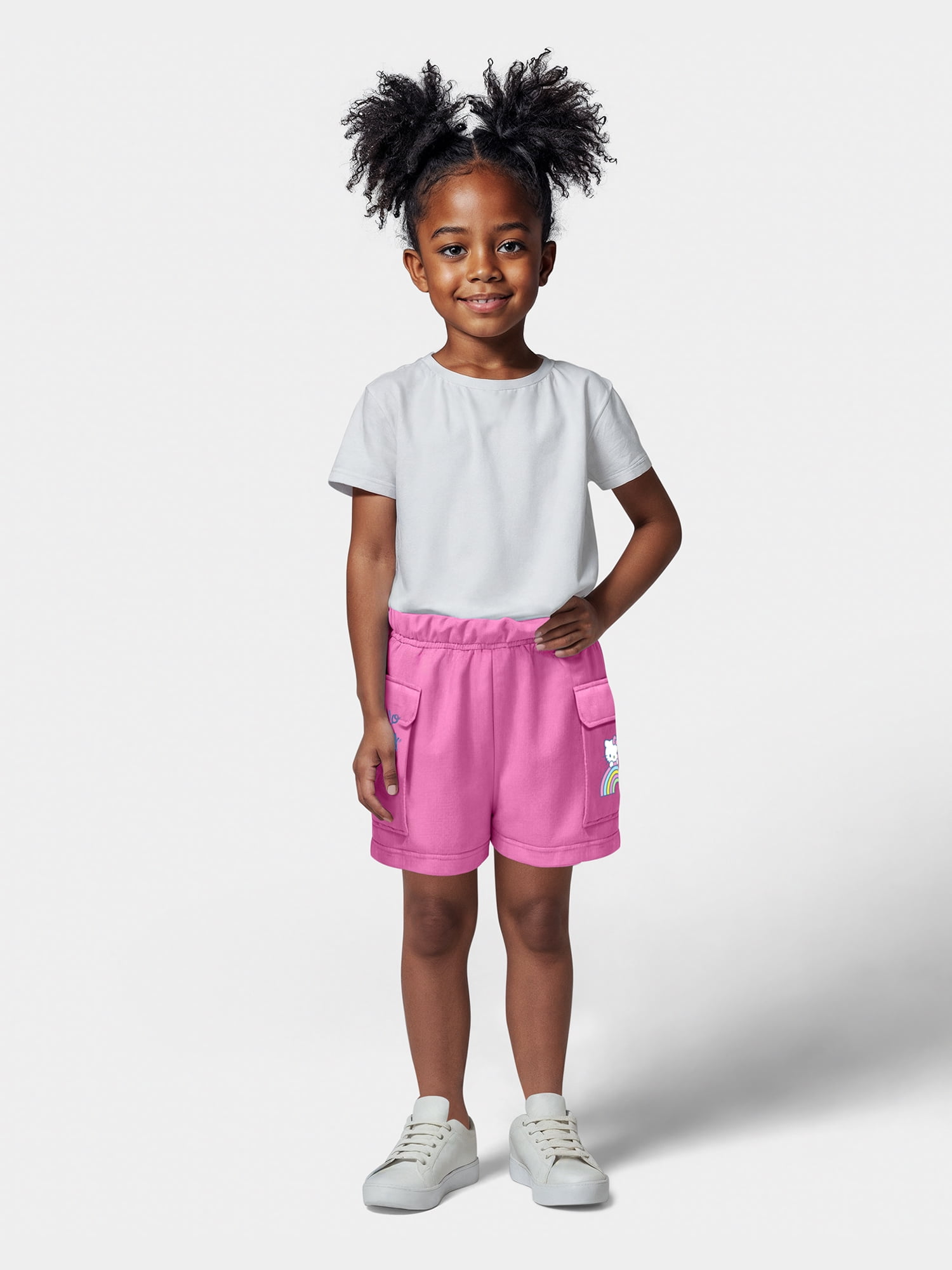 Hello Kitty Girls Graphic Fleece Cargo Shorts, Sizes 4-16 - Walmart.com