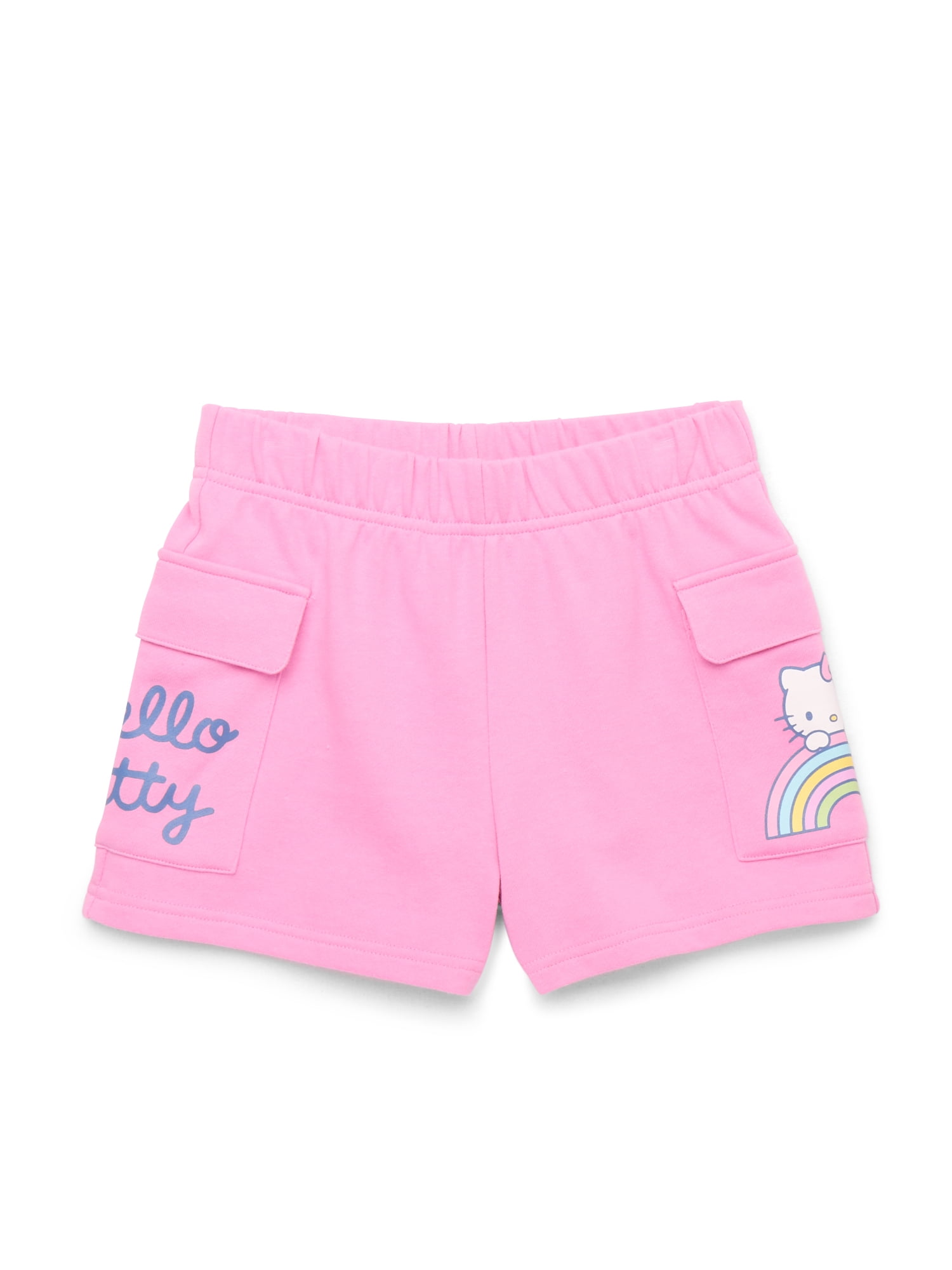 Hello Kitty Girls Graphic Fleece Cargo Shorts, Sizes 4-16 - Walmart.com