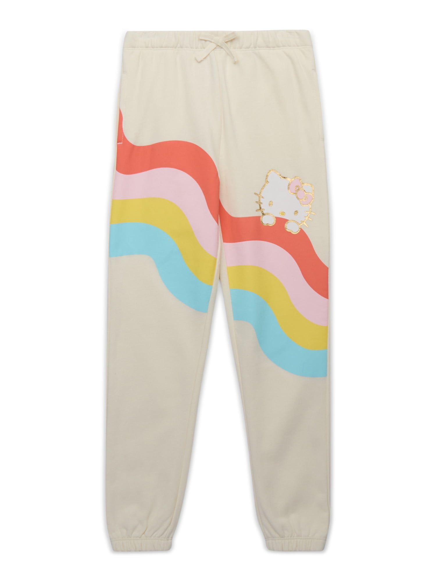 Hello Kitty Girls Graphic Fleece Jogger Pants - Sizes 4-16 - Walmart.com