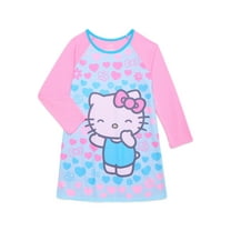 Hello Kitty Girl Nightgown Night Shirt Pajama Size 6/6X - Walmart.com