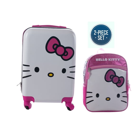 Hello Kitty Girls Luggage and Backpack Set - 18" Luggage Suitcase With ...