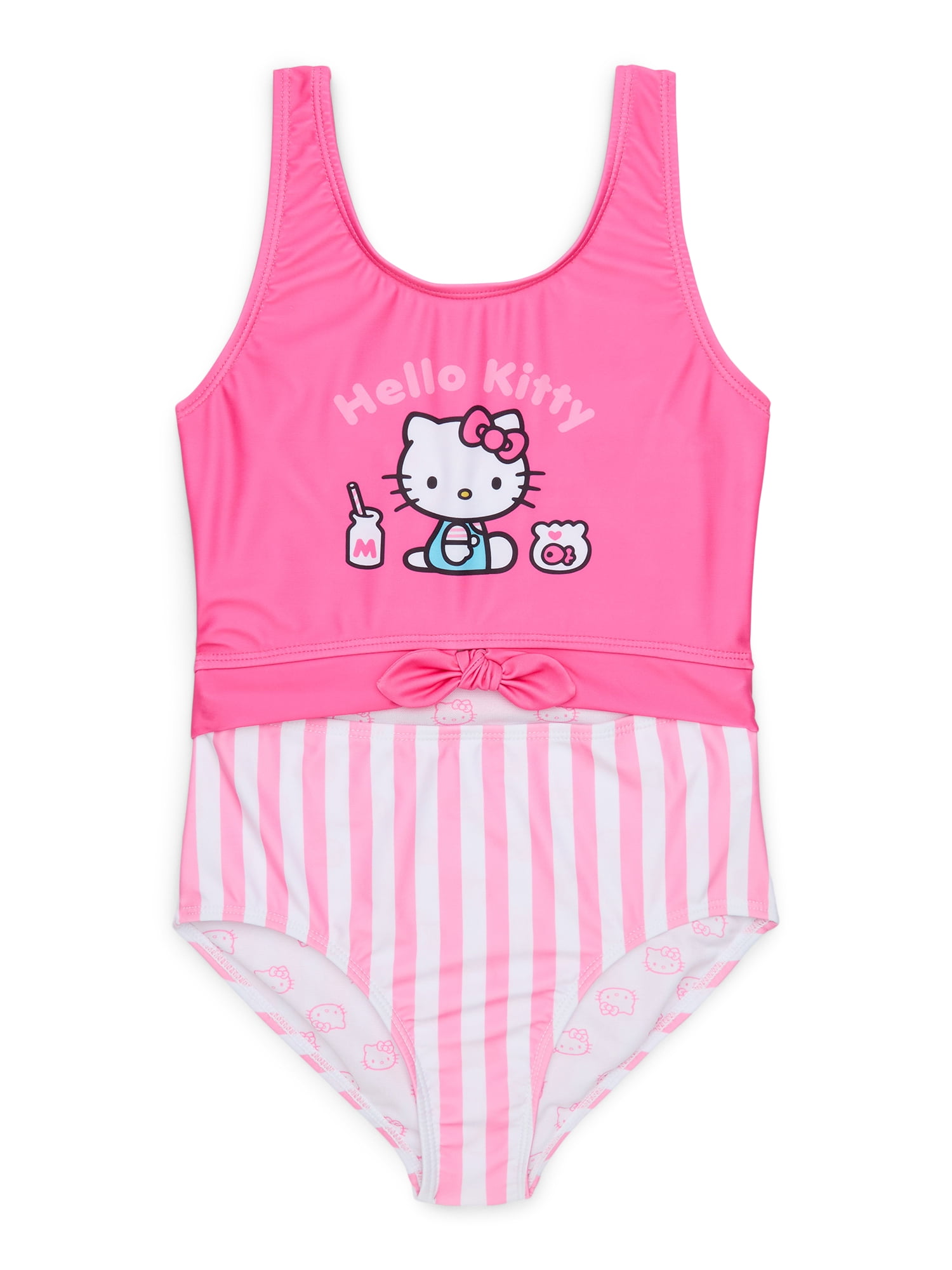 Sanrio Hello Kitty Girls One-Piece Swimsuit with UPF 50+, Sizes 4-12 ...