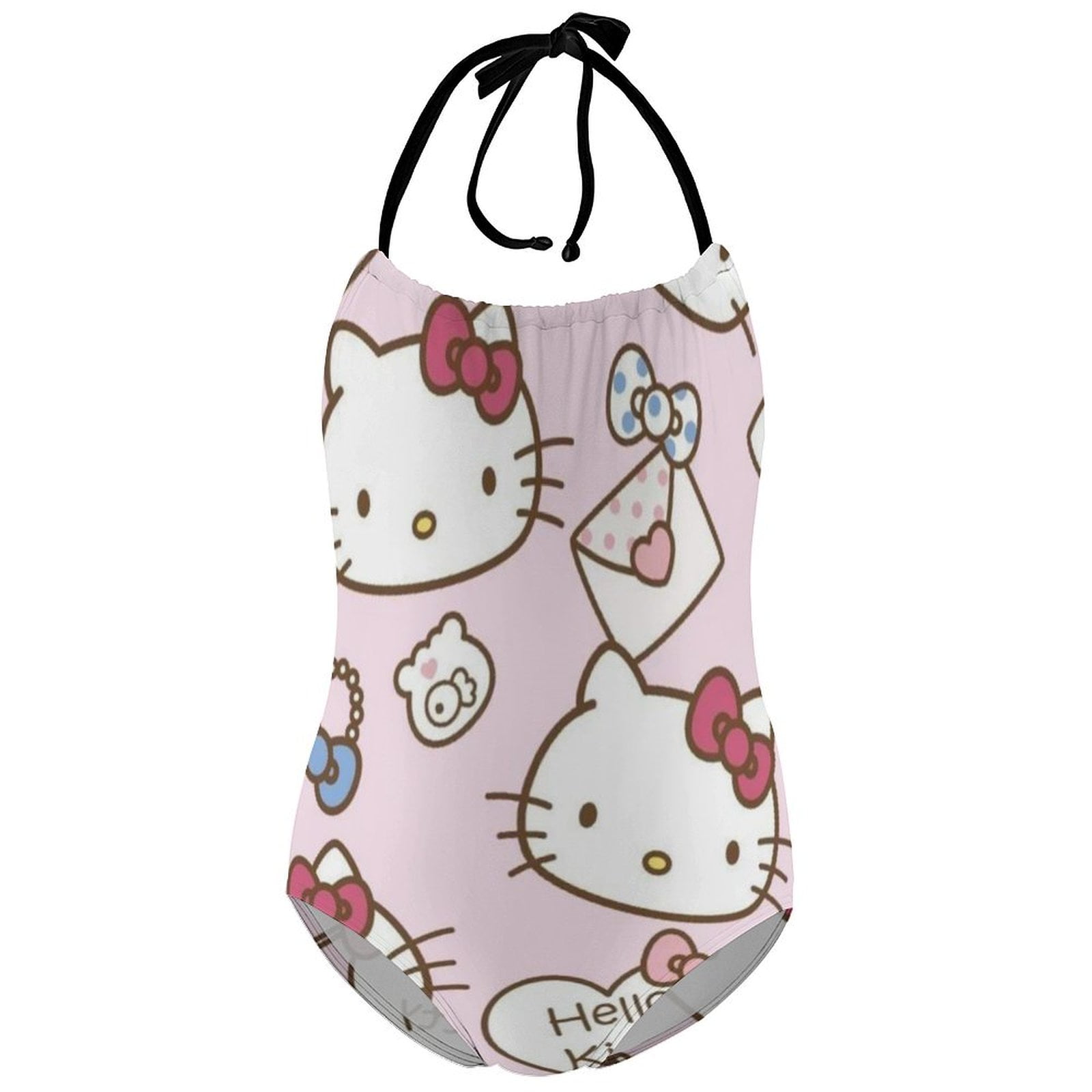 Hello Kitty Girls One Piece Swimsuit Quick Dry Swimwear Print Bathing ...
