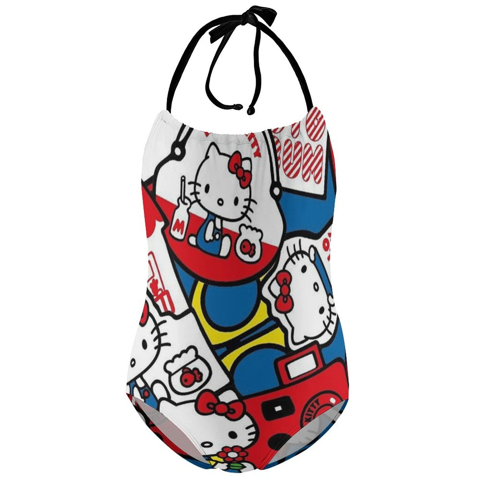 Hello Kitty Girls One Piece Swimsuit Quick Dry Swimwear Print Bathing ...
