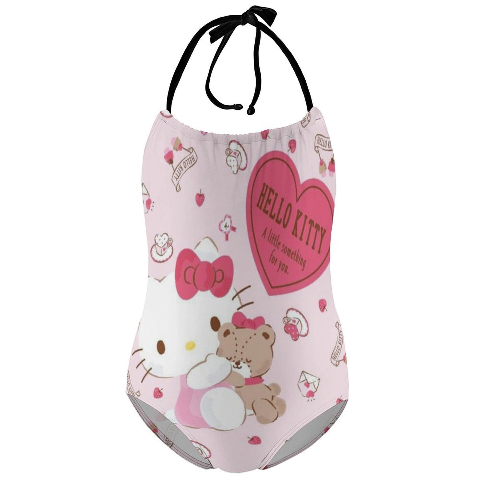 Hello Kitty Girls One Piece Swimsuit Quick Dry Swimwear Print Bathing ...