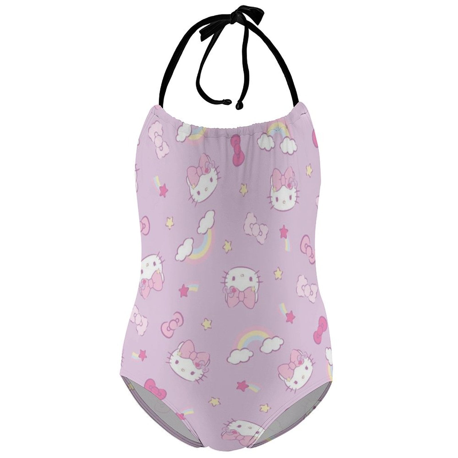 Hello Kitty Girls One Piece Swimsuit Quick Dry Swimwear Print Bathing ...