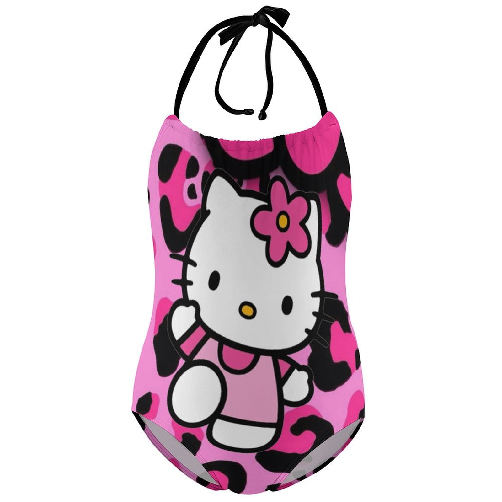 Hello Kitty Girls One Piece Swimsuit Quick Dry Swimwear Print Bathing ...