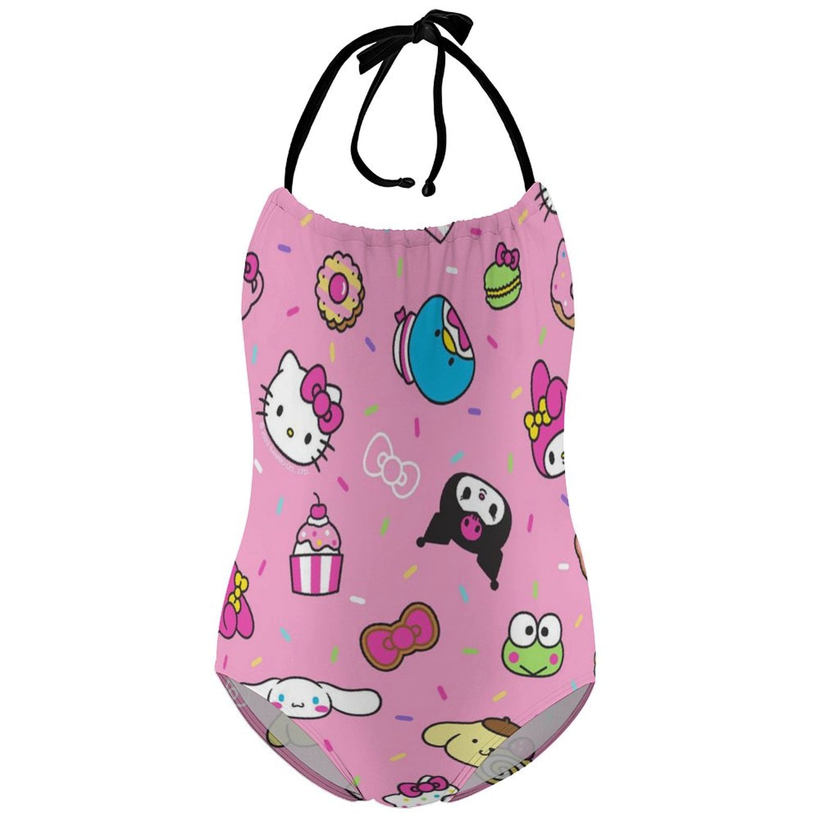Hello Kitty Girls One Piece Swimsuit Quick Dry Swimwear Print Bathing ...