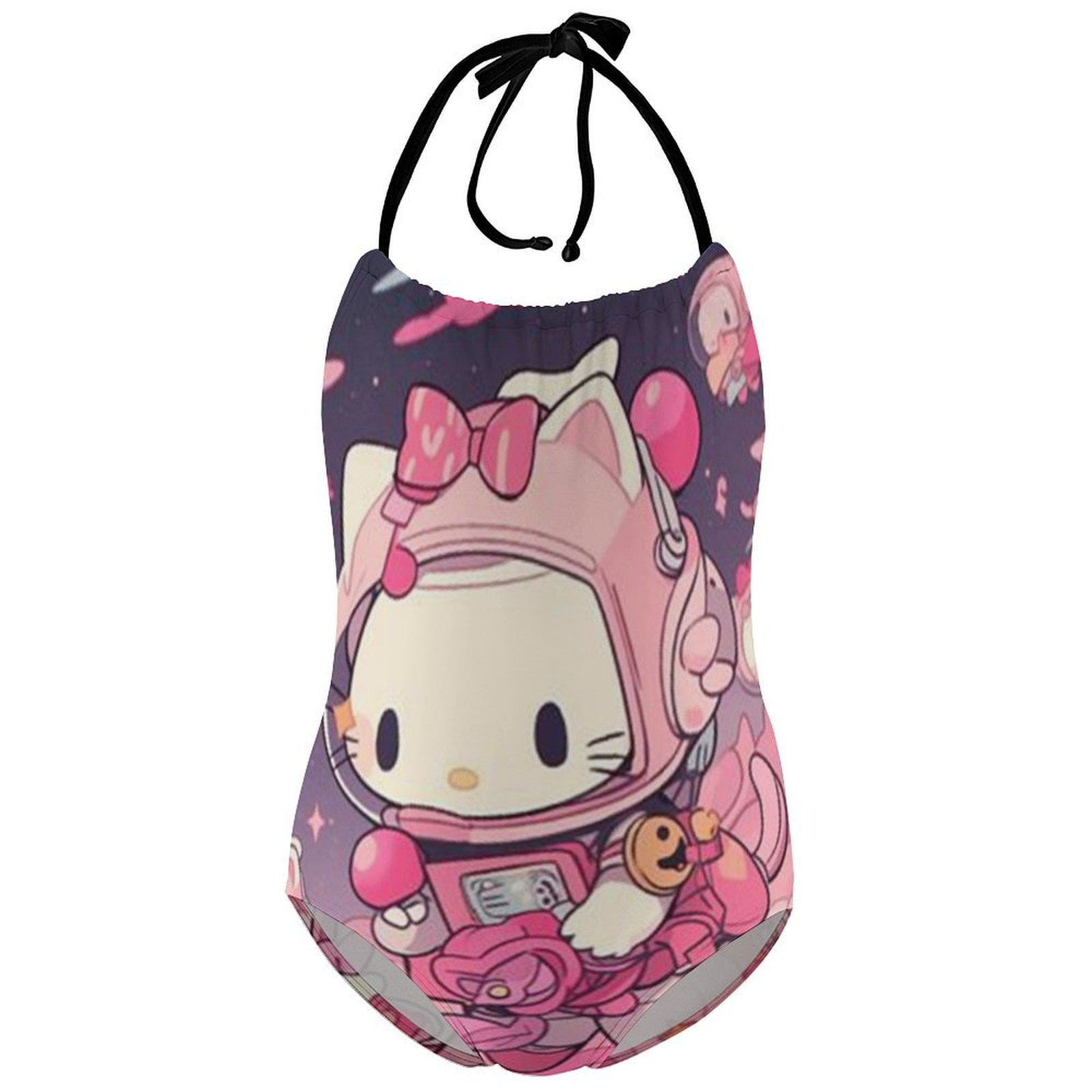 Hello Kitty Girls One Piece Swimsuit Quick Dry Swimwear Print Bathing ...