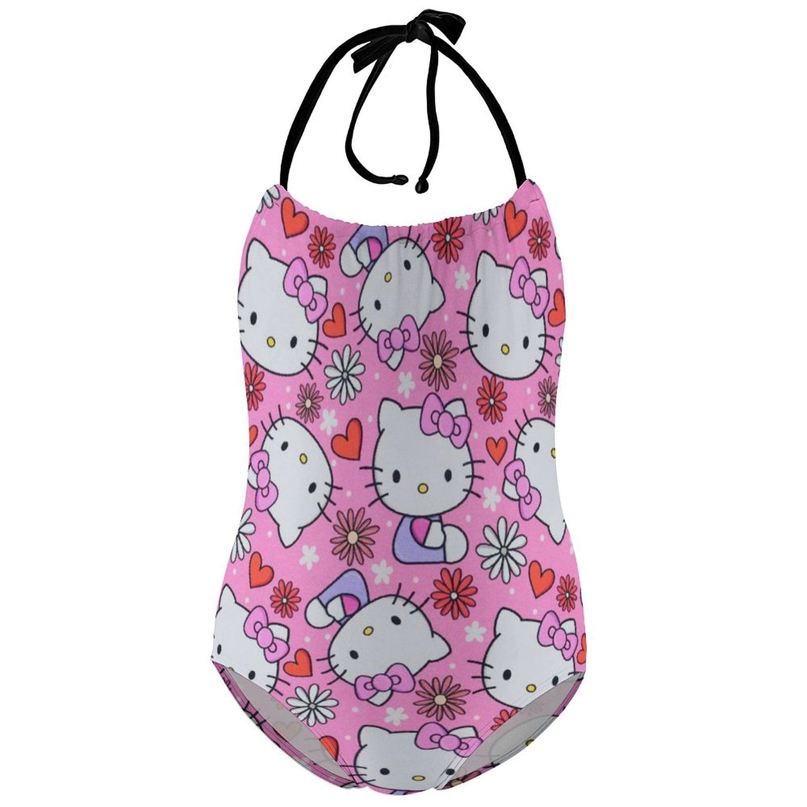 Hello Kitty Girls One Piece Swimsuit Quick Dry Swimwear Print Bathing ...