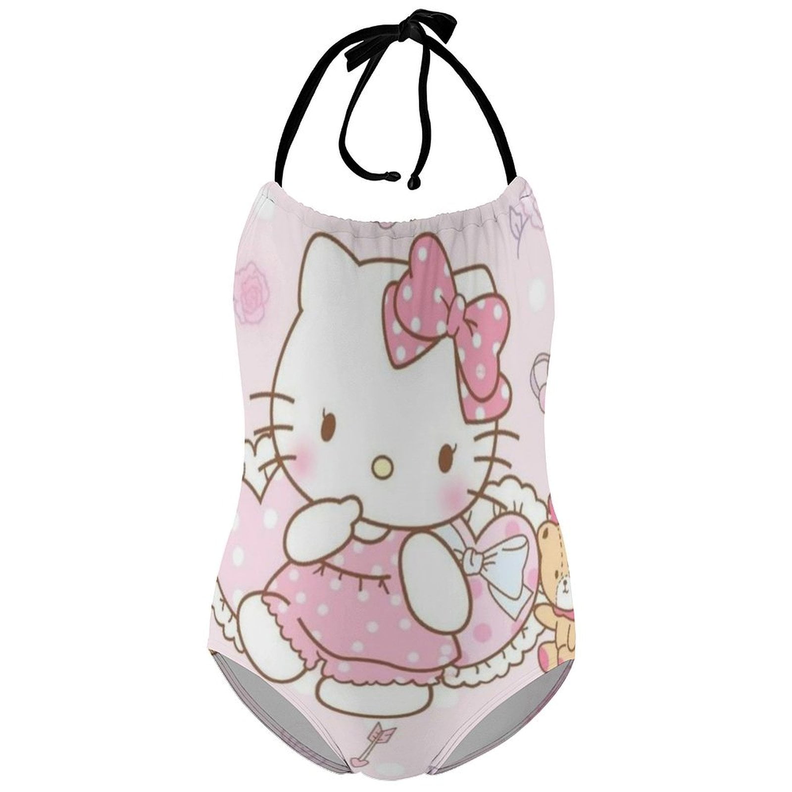 Hello Kitty Girls One Piece Swimsuit Quick Dry Swimwear Print Bathing ...