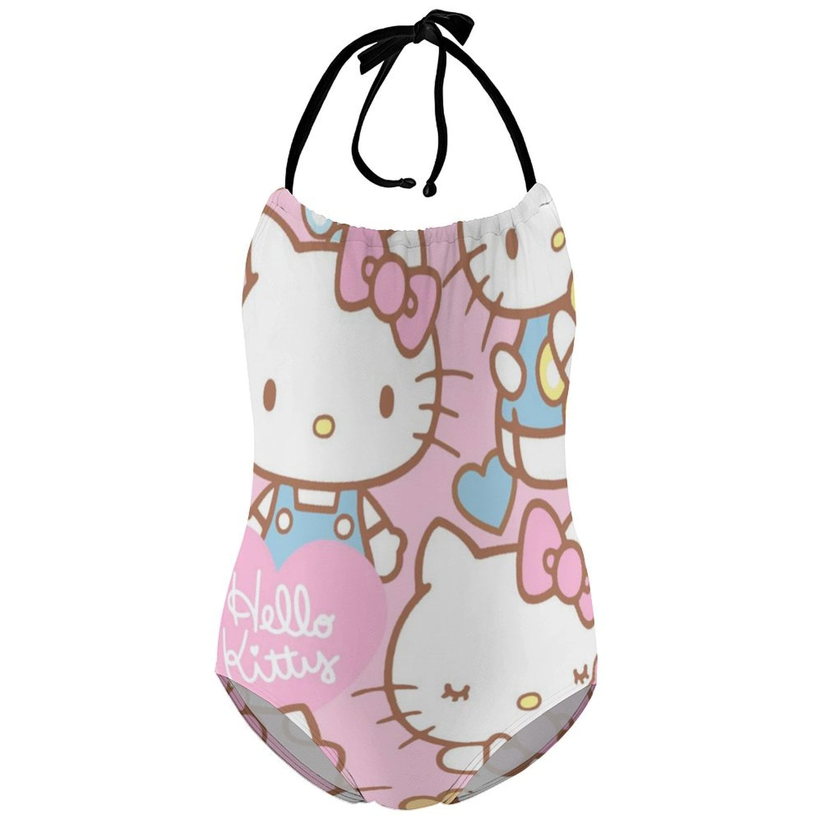 Hello Kitty Girls One Piece Swimsuit Quick Dry Swimwear Print Bathing ...