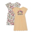 Hello Kitty Girls’ Play Dress with Short Sleeves, 2-Pack, Sizes 4-16 ...