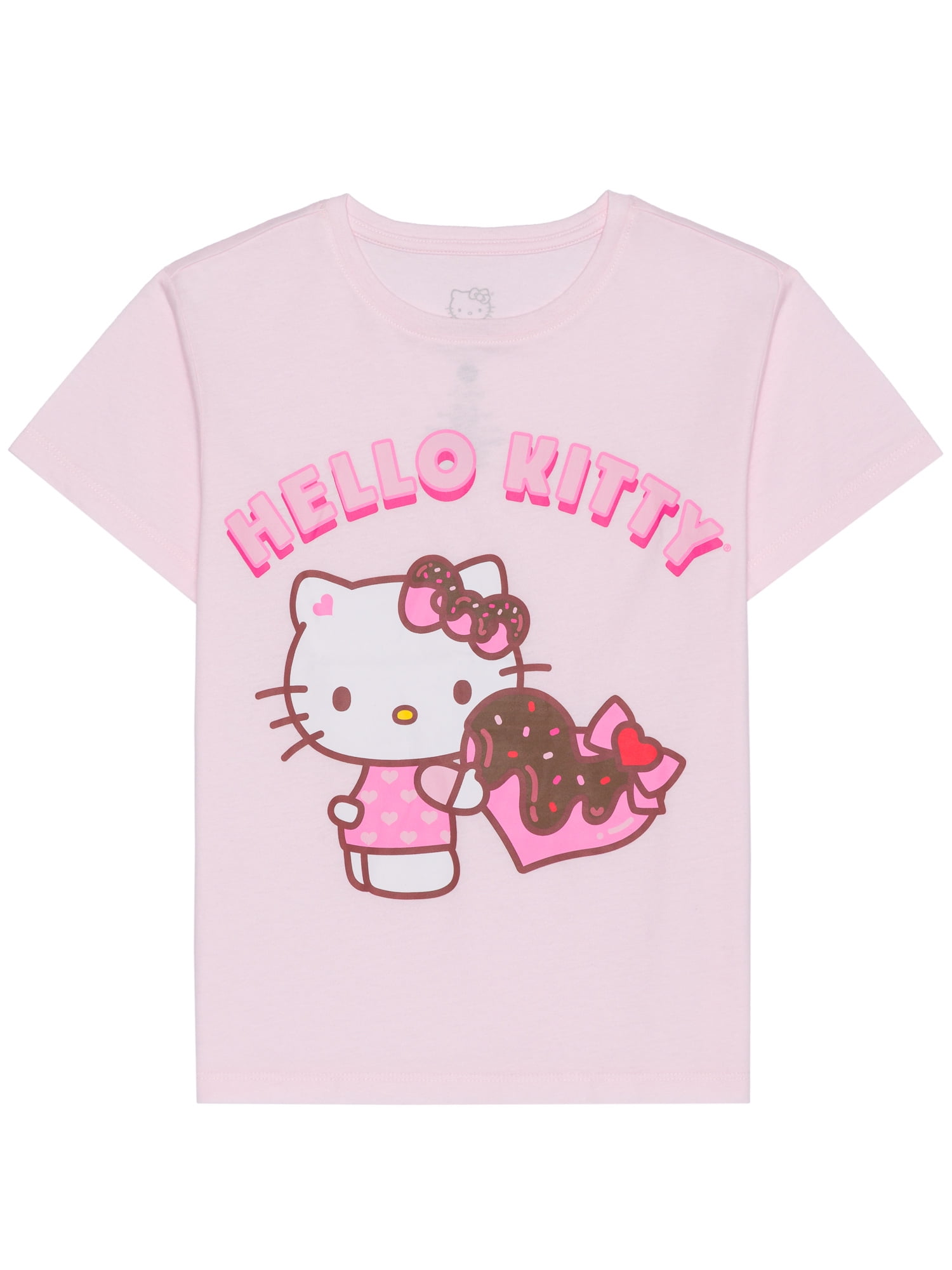 Hello Kitty Girls Short Sleeve Graphic Tee, Sizes XS-XL - Walmart.com