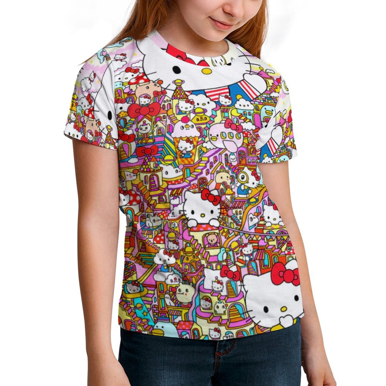 Hello Kitty Girls Short Sleeve T-Shirt 100CM - Walmart.com