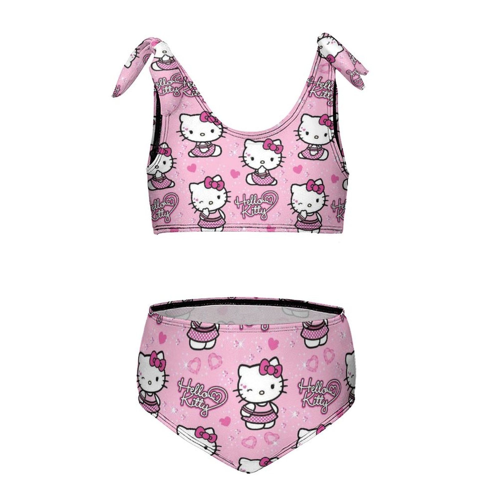 Hello Kitty Girls' Swimwear Beach Sport Bikini Bathing Suit 2 Piece ...
