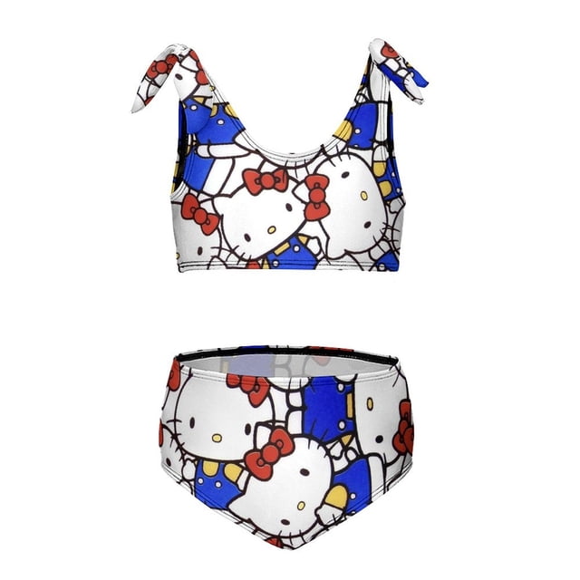 Hello Kitty Girls' Swimwear Beach Sport Bikini Bathing Suit 2 Piece ...