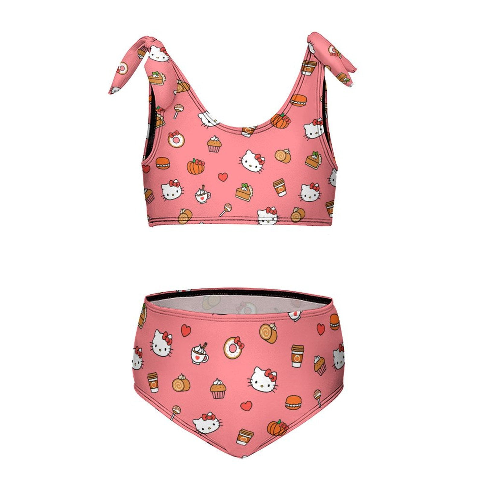 Hello Kitty Girls' Swimwear Beach Sport Bikini Bathing Suit 2 Piece ...