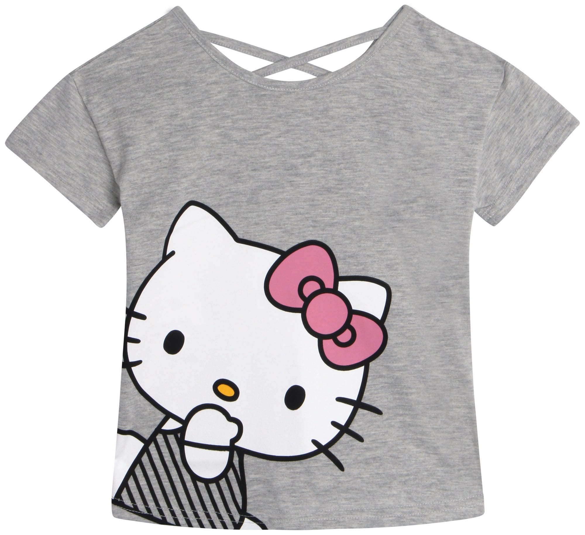 Hello Kitty Girls' T-Shirt - Casual Everyday Short Sleeve Graphic Tee ...