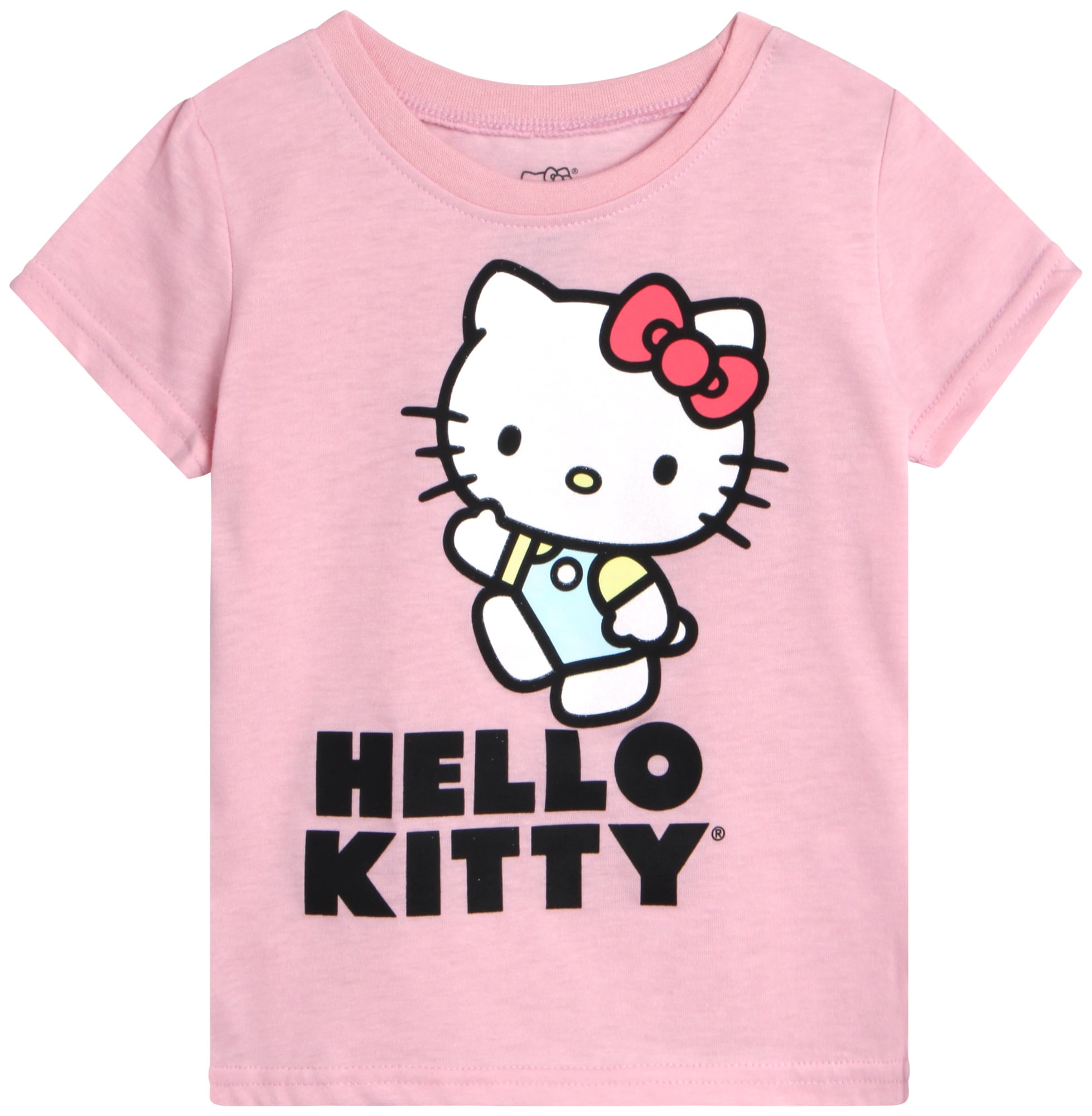 Hello Kitty Girls' T-Shirt - Casual Everyday Short Sleeve Graphic Tee ...