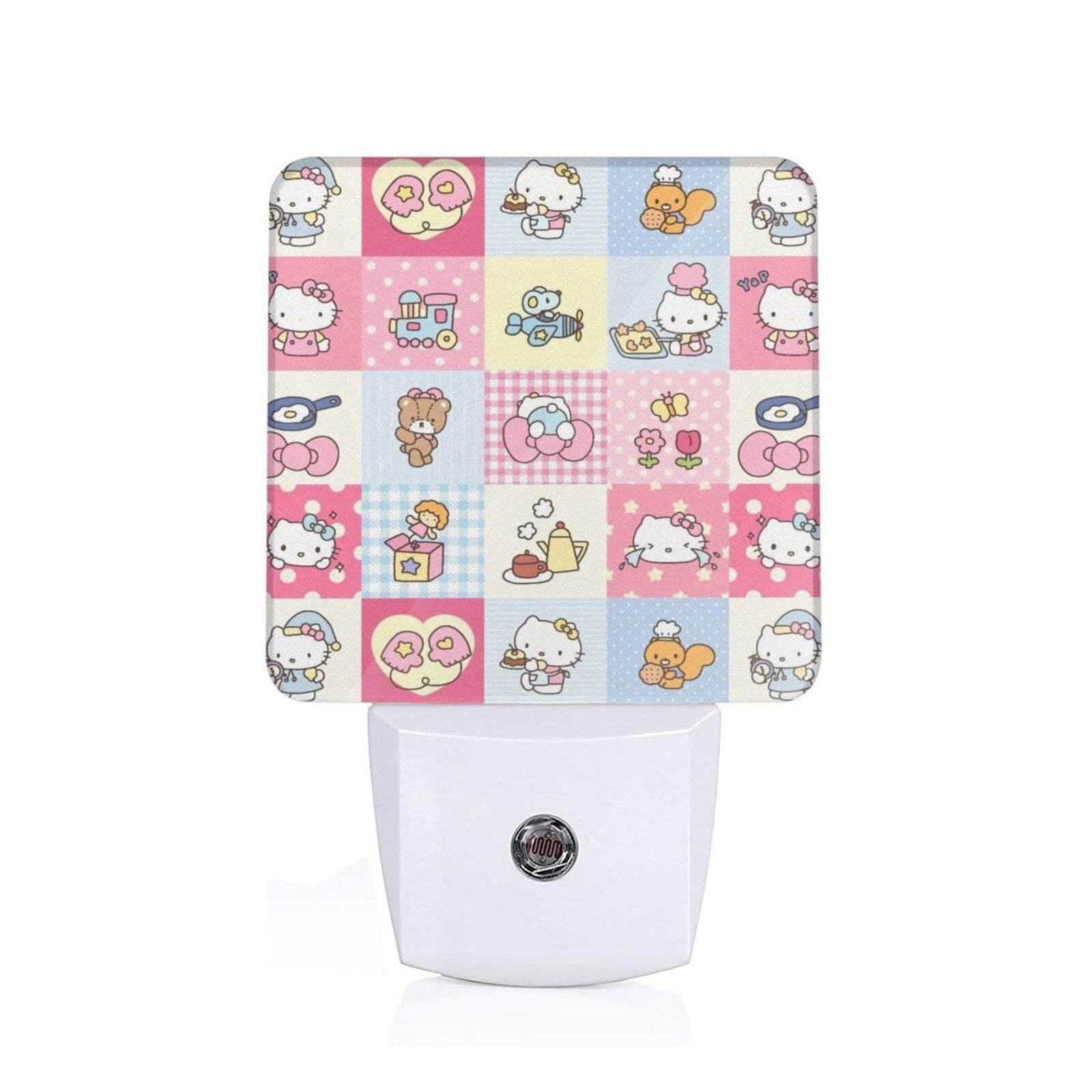 Hello-Kitty Grid LED Night Light Plug into Wall with Dusk to Dawn Light ...