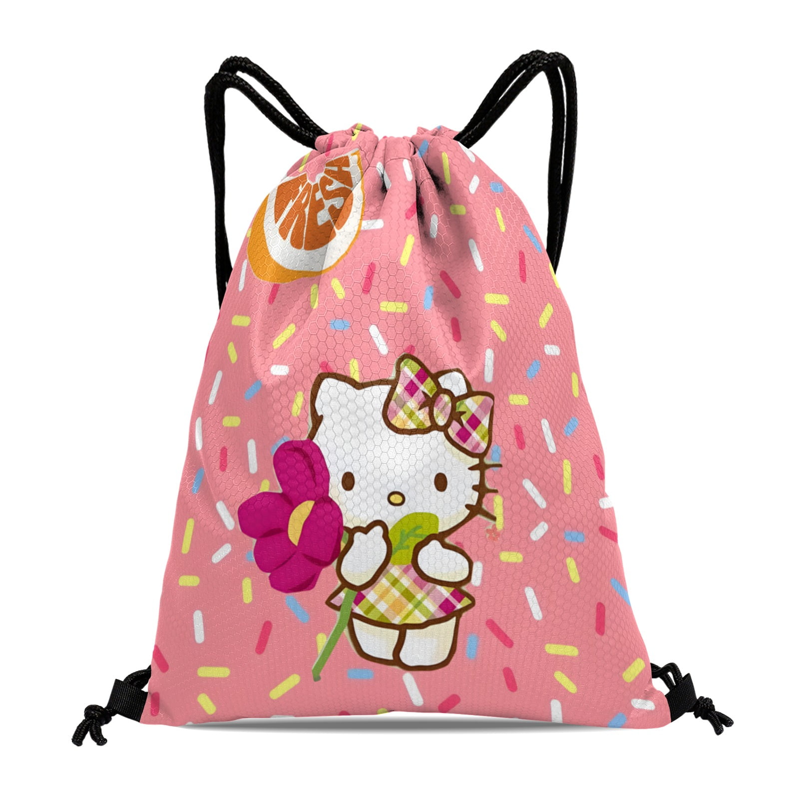 Hello Kitty Gym Drawstring Backpack:Waterproof, perfect for hiking ...