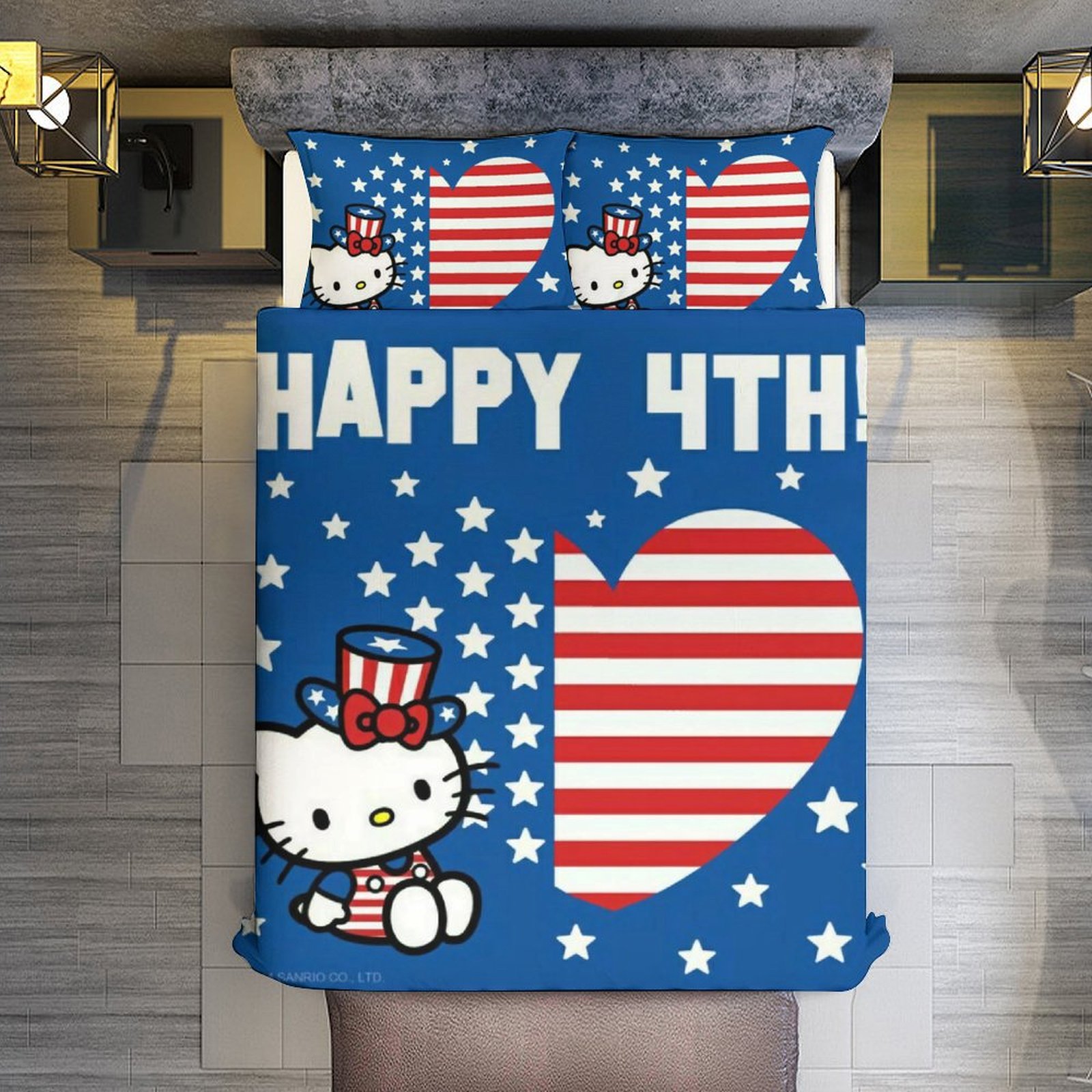 Hello Kitty HAPPY ЧТН Bedding Duvet Cover Full Size - 1 Duvet Cover ...