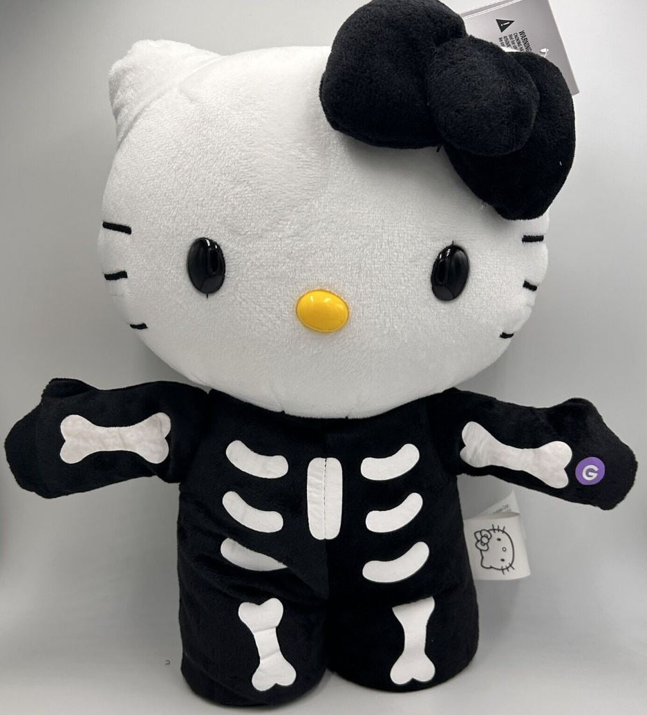 Hello Kitty Halloween Plush Side Stepper Skeleton - Walmart.com