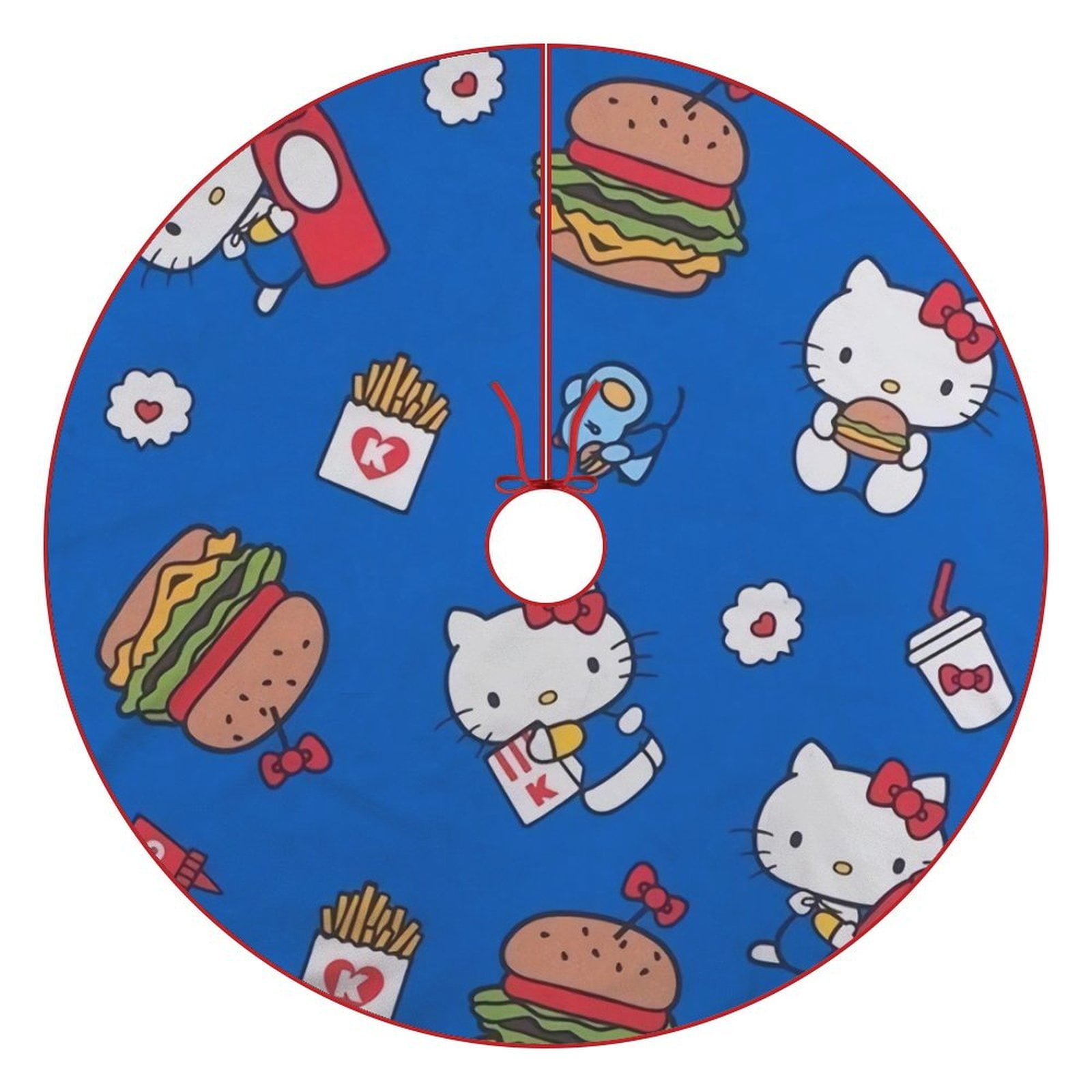Hello-Kitty Hamburger French Fries Coke Large Merry Christmas Tree ...