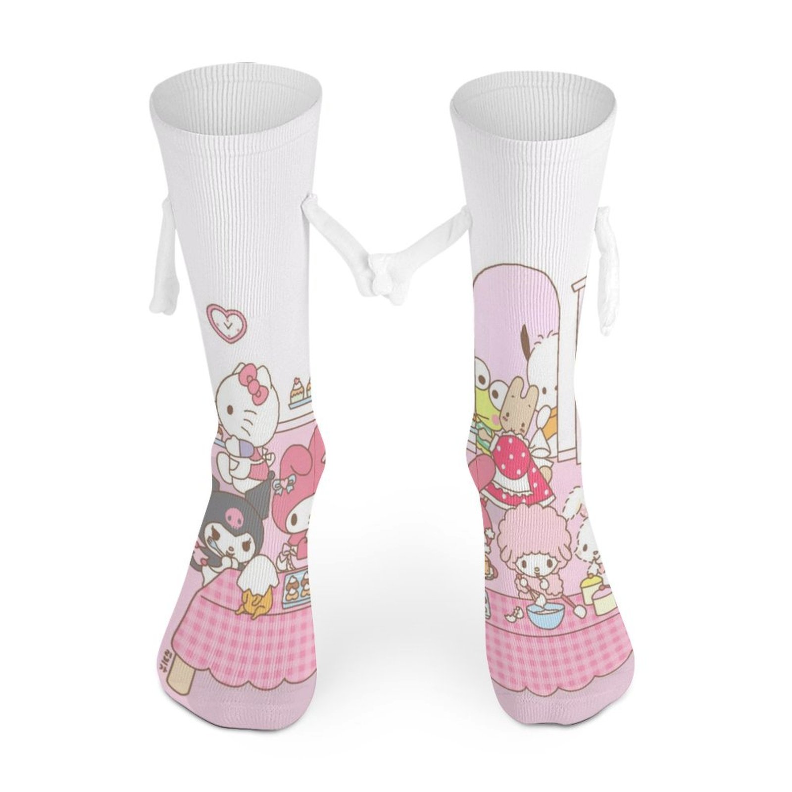 Hello Kitty Hand Holding Cartoon Socks for Kids Youth Men & Women Over ...