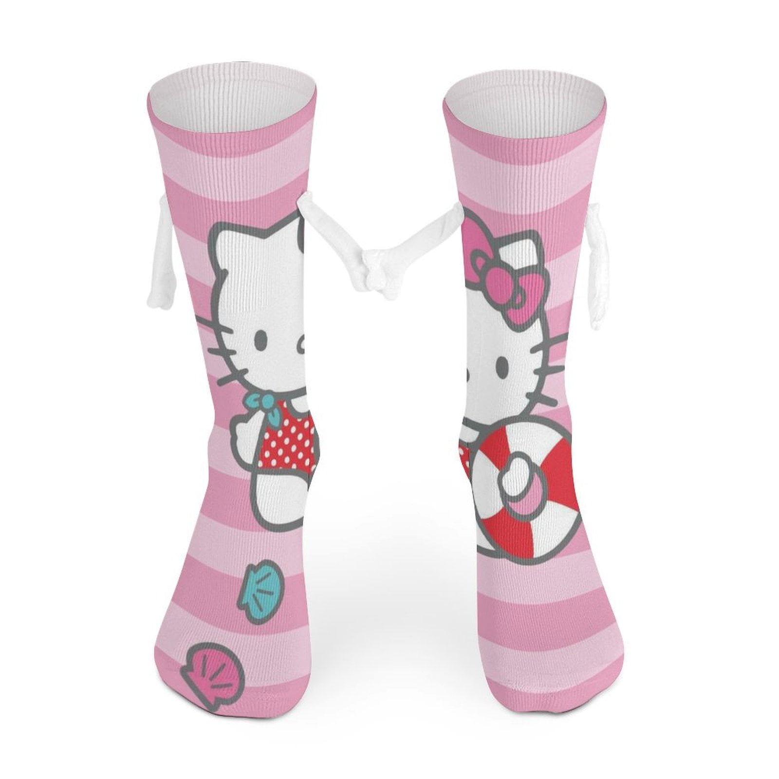 Hello Kitty Hand Holding Socks for Kids Youth Men & Women Over-the-Calf ...